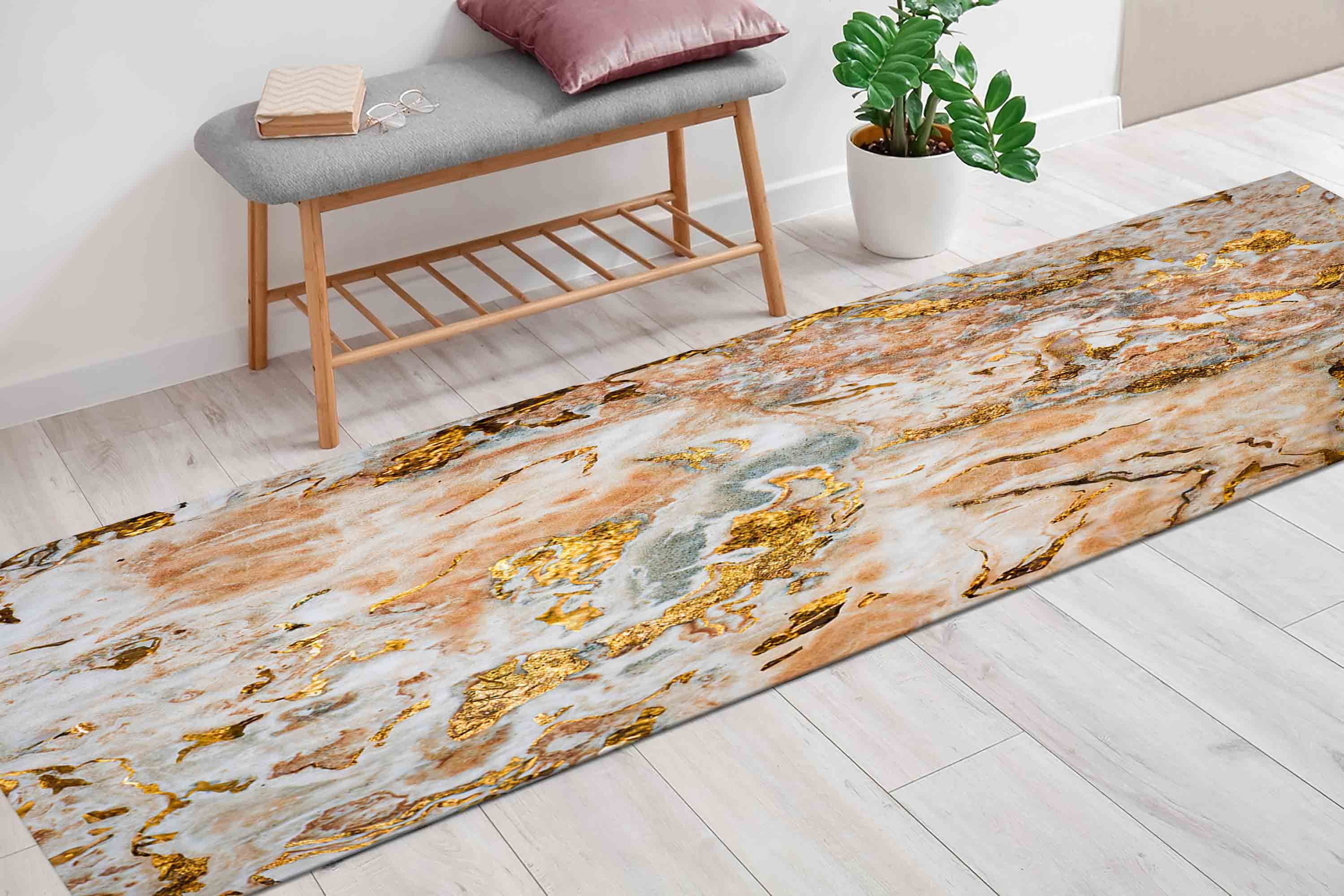 Marble Rug, Cool Rug, Beige Marble Rugs, Soft Tones Marble Rugs, Soft ...