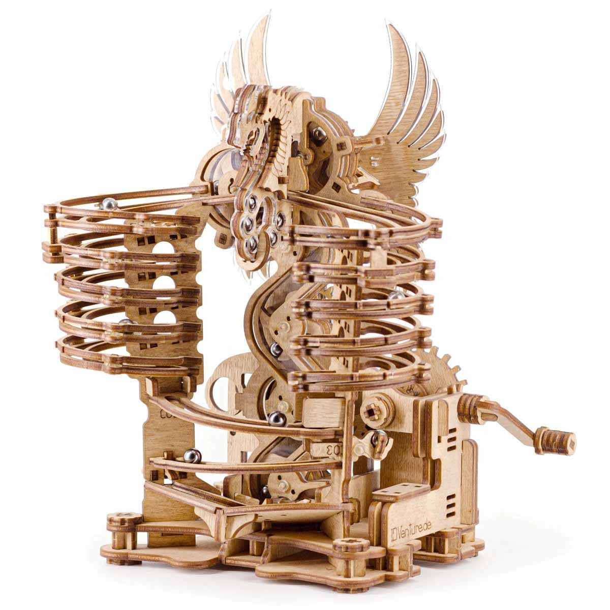 Marble Run Dragon - Mechanical Marble Maze Wooden DIY Kit - Walmart.com