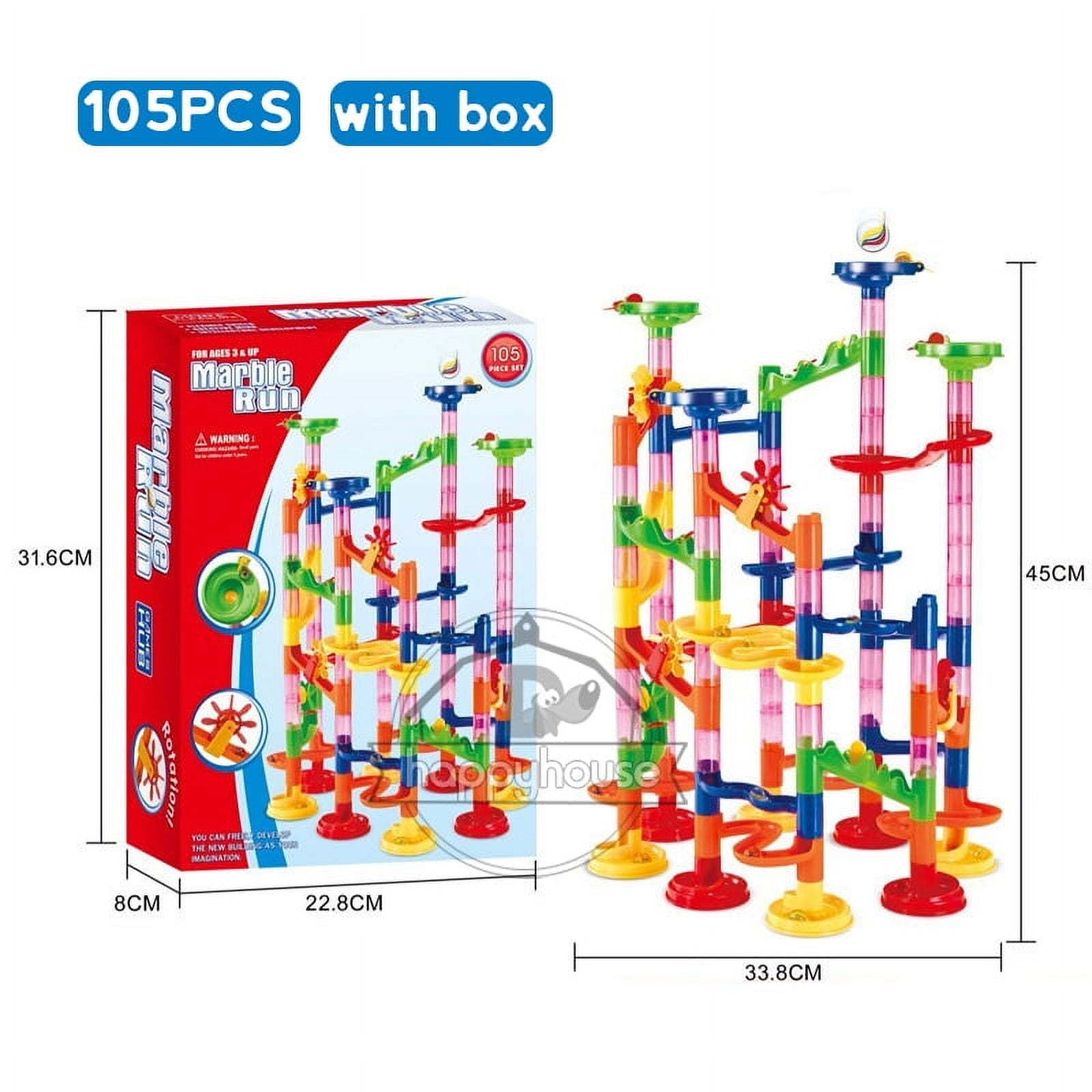 Marble Run Race Track Building Blocks Kids 3D Maze Ball Roll Toy DIY ...