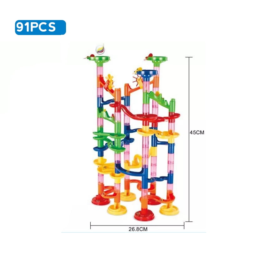 Marble Run Race Track Building Blocks Kids 3D Maze Ball Roll Toy DIY ...