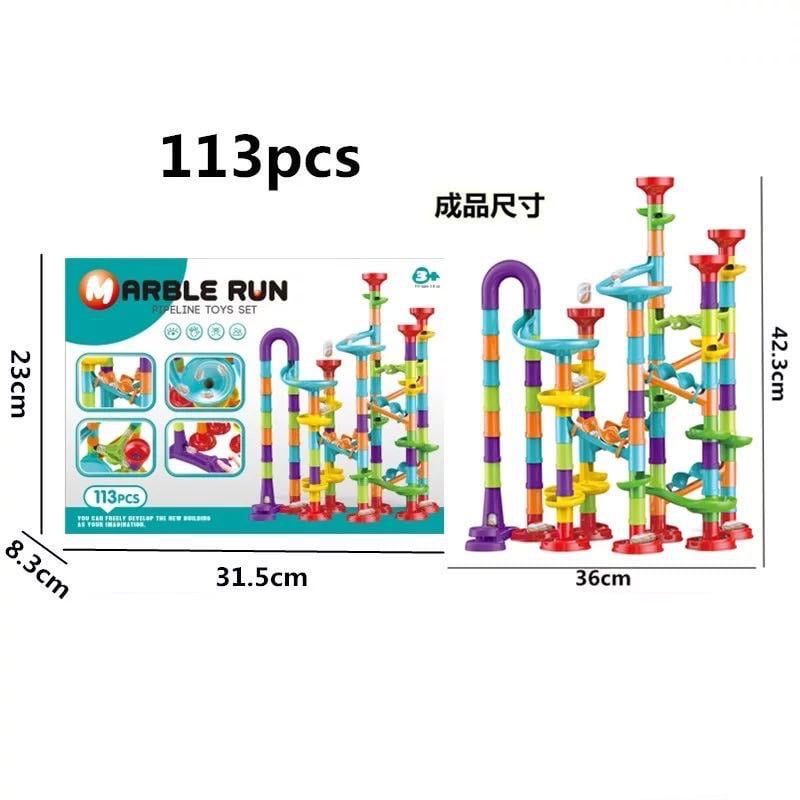 Marble Run Race Track Building Blocks Kids 3D Maze Ball Roll Toy DIY ...