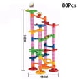 Marble Run Race Track Building Blocks, Plastic DIY 3D Maze Ball Roller ...