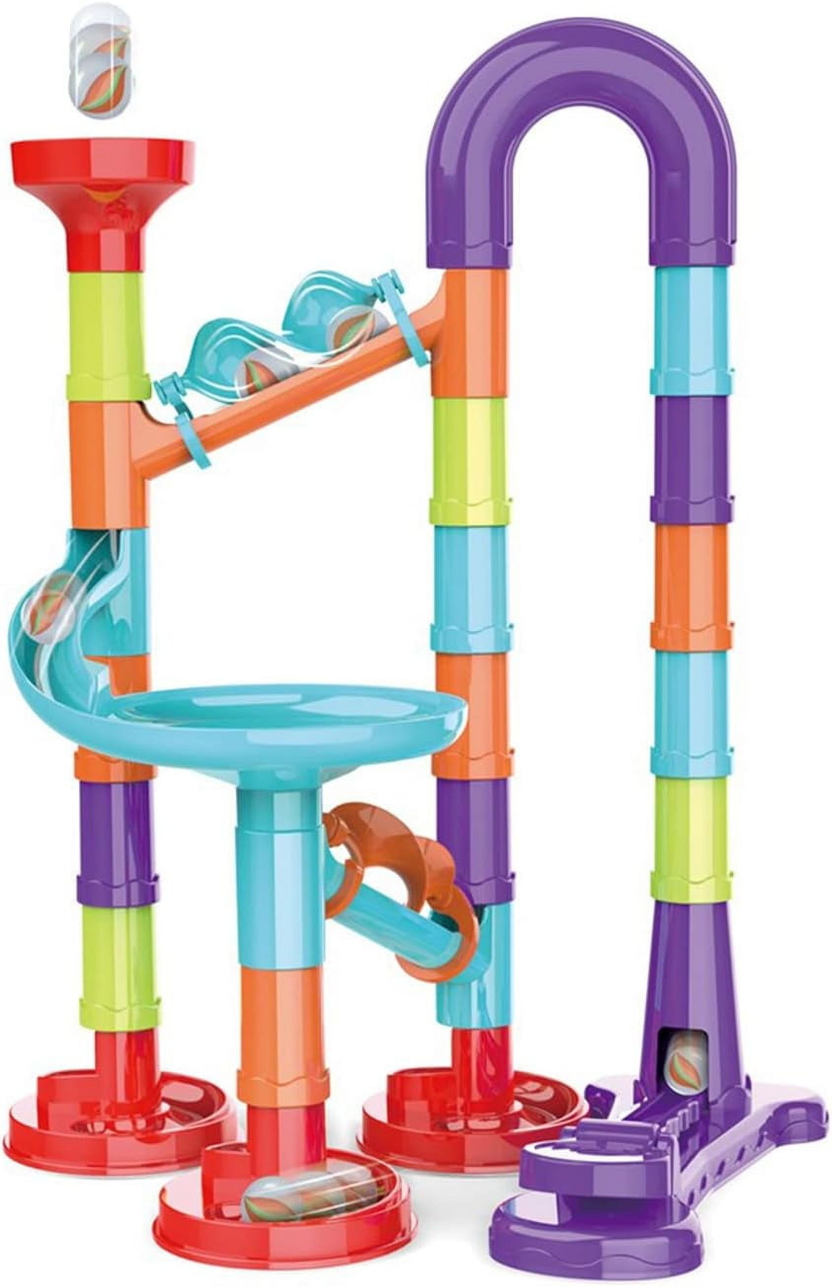 Marble Run STEM Building Playset – DIY Track & Pipe Maze Game with ...