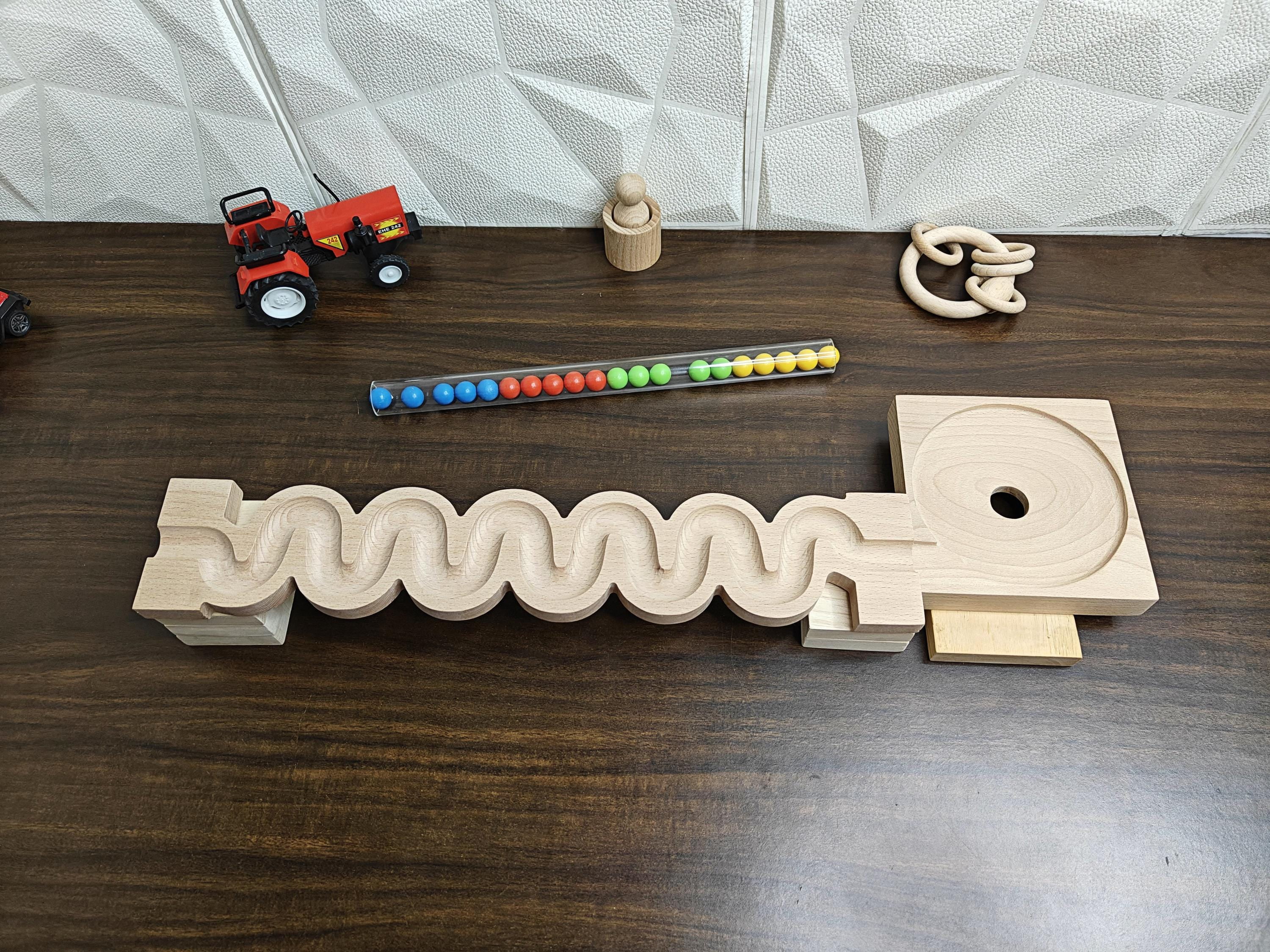 Marble Run Track,Full Set with Funnel Kancha 3d Long Track Plate,Marble ...
