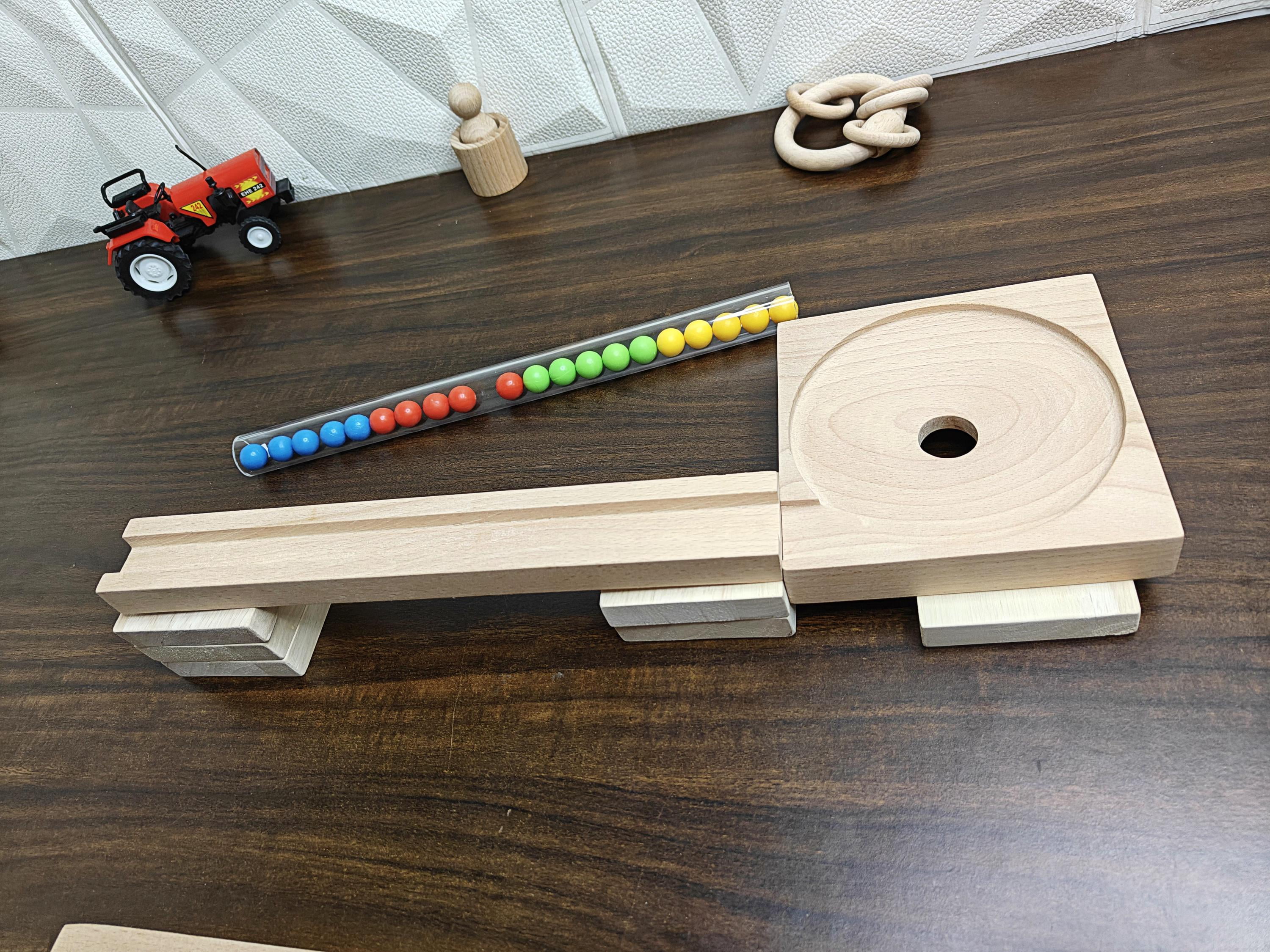 Marble Run Track, Full Set with Funnel and Kancha Plain line ,Marble ...
