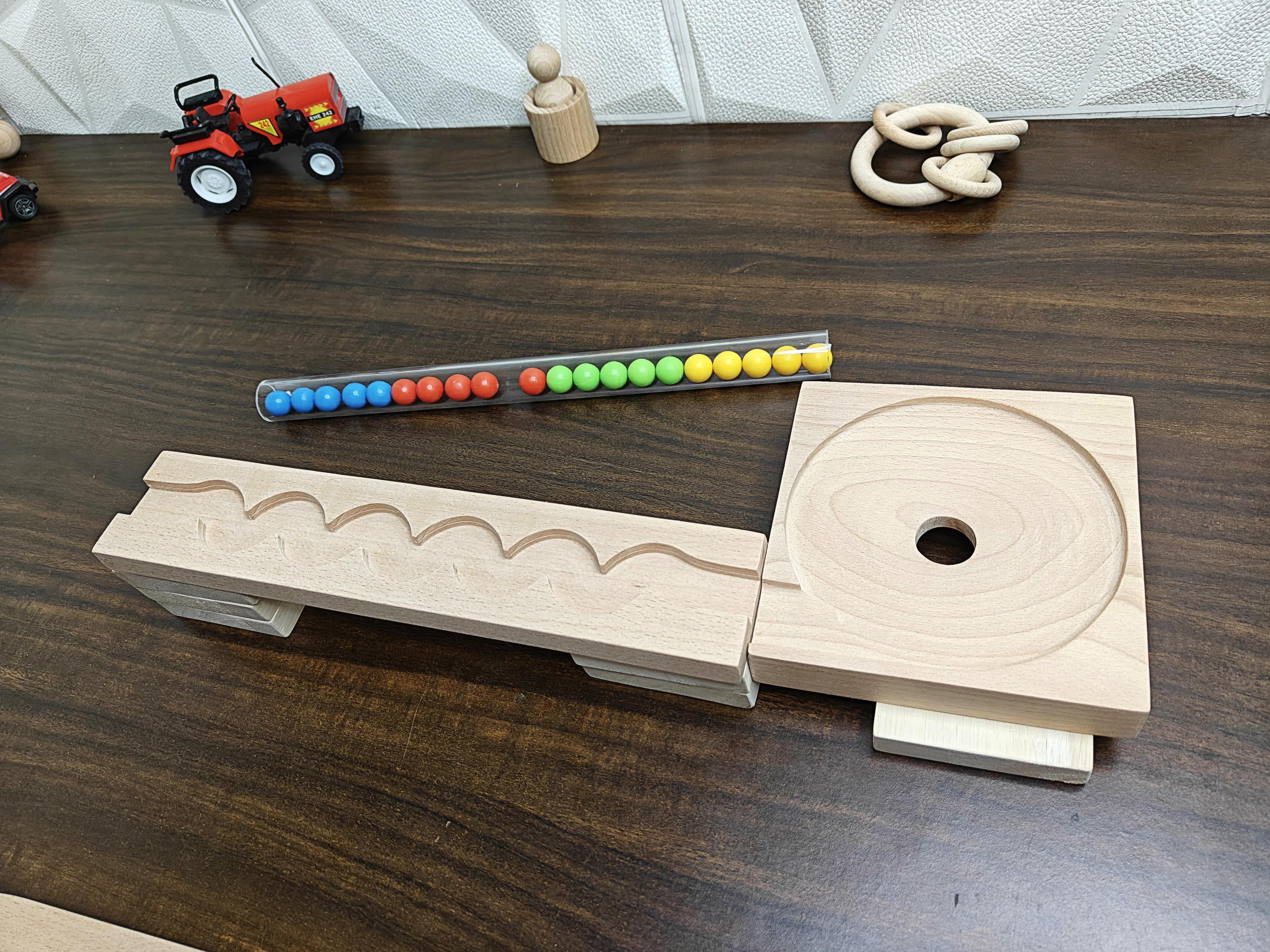 Marble Run Track,Full Set with Funnel TIK TIK Marble Track Plate,Marble ...