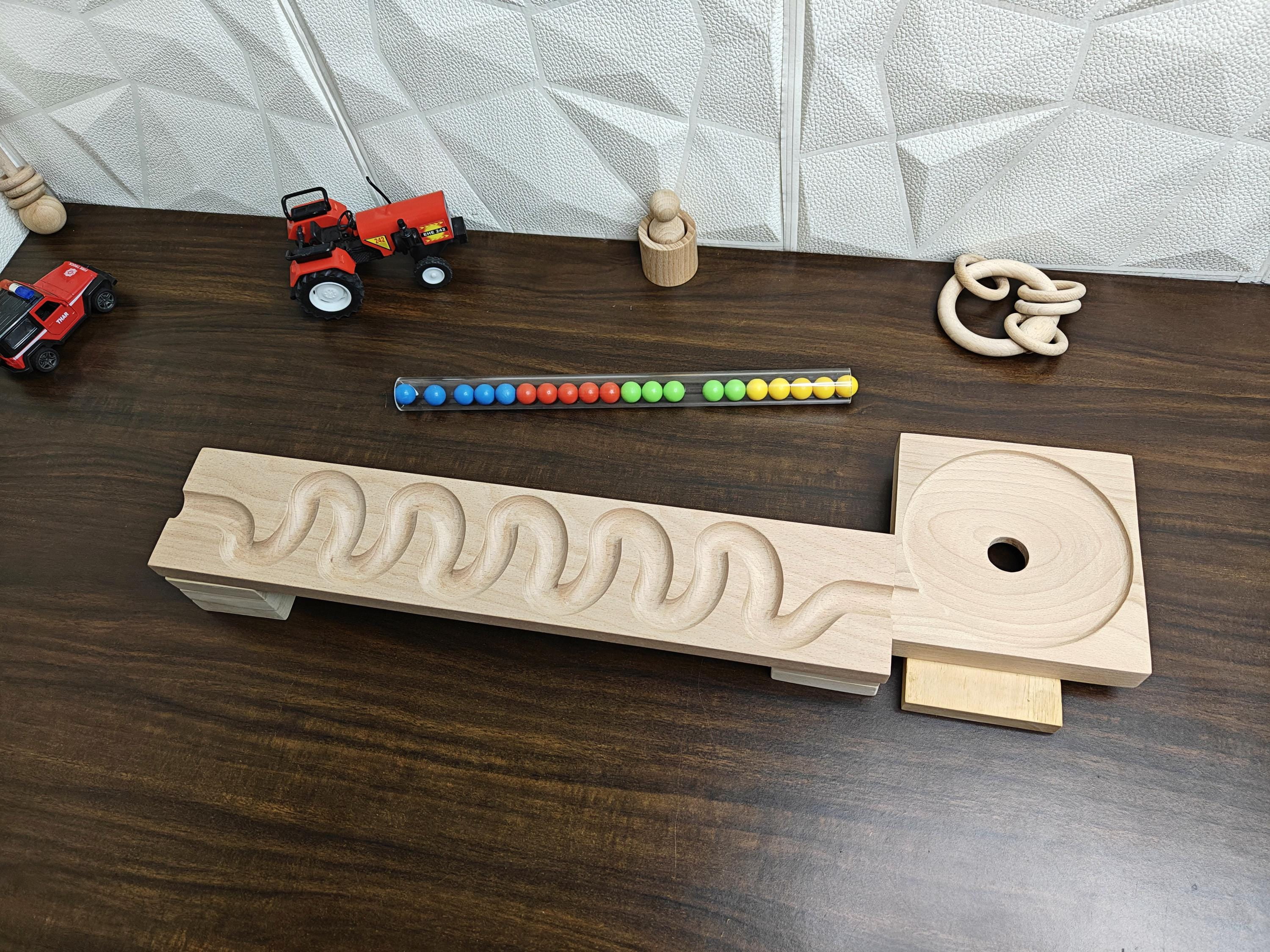 Marble Run Track, Full Set with Funnel Wave Marble Track Plate , Marble ...