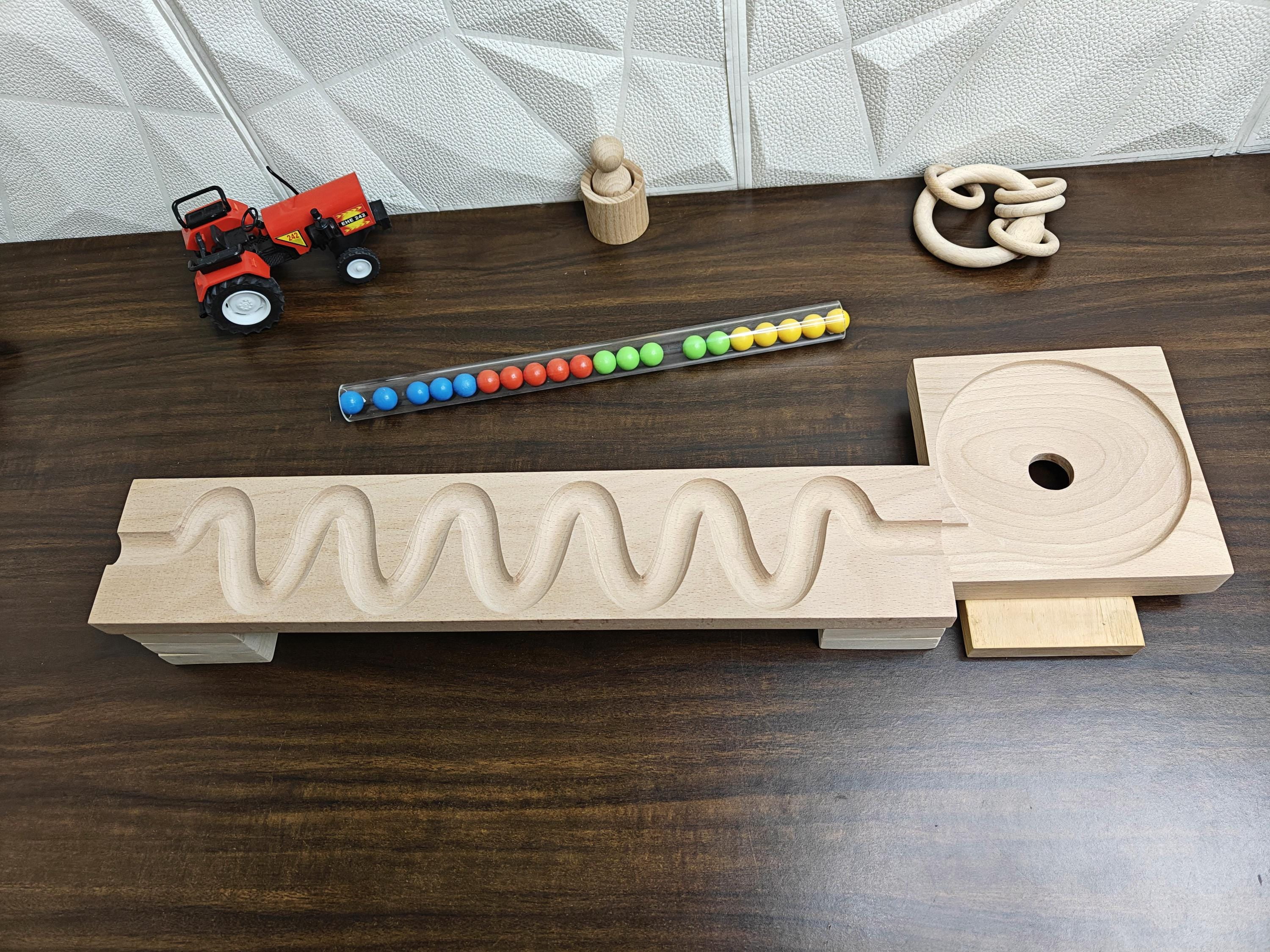 Marble Run Track,Full Set with Funnel Zigzag Marble Track Plate, Marble ...