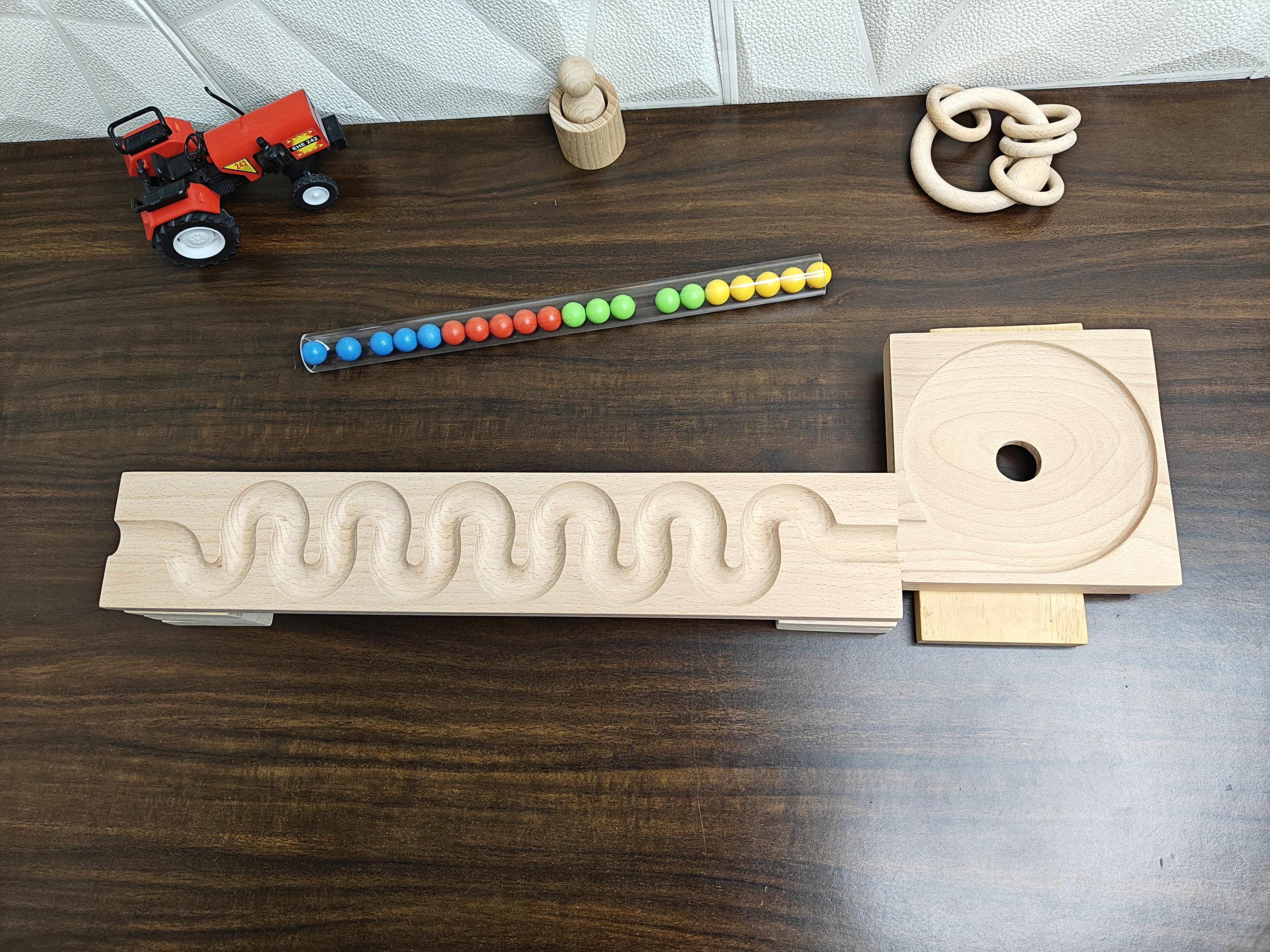 Marble Run Track, Full Set with Funnel haba Marble Track Plate , Marble ...