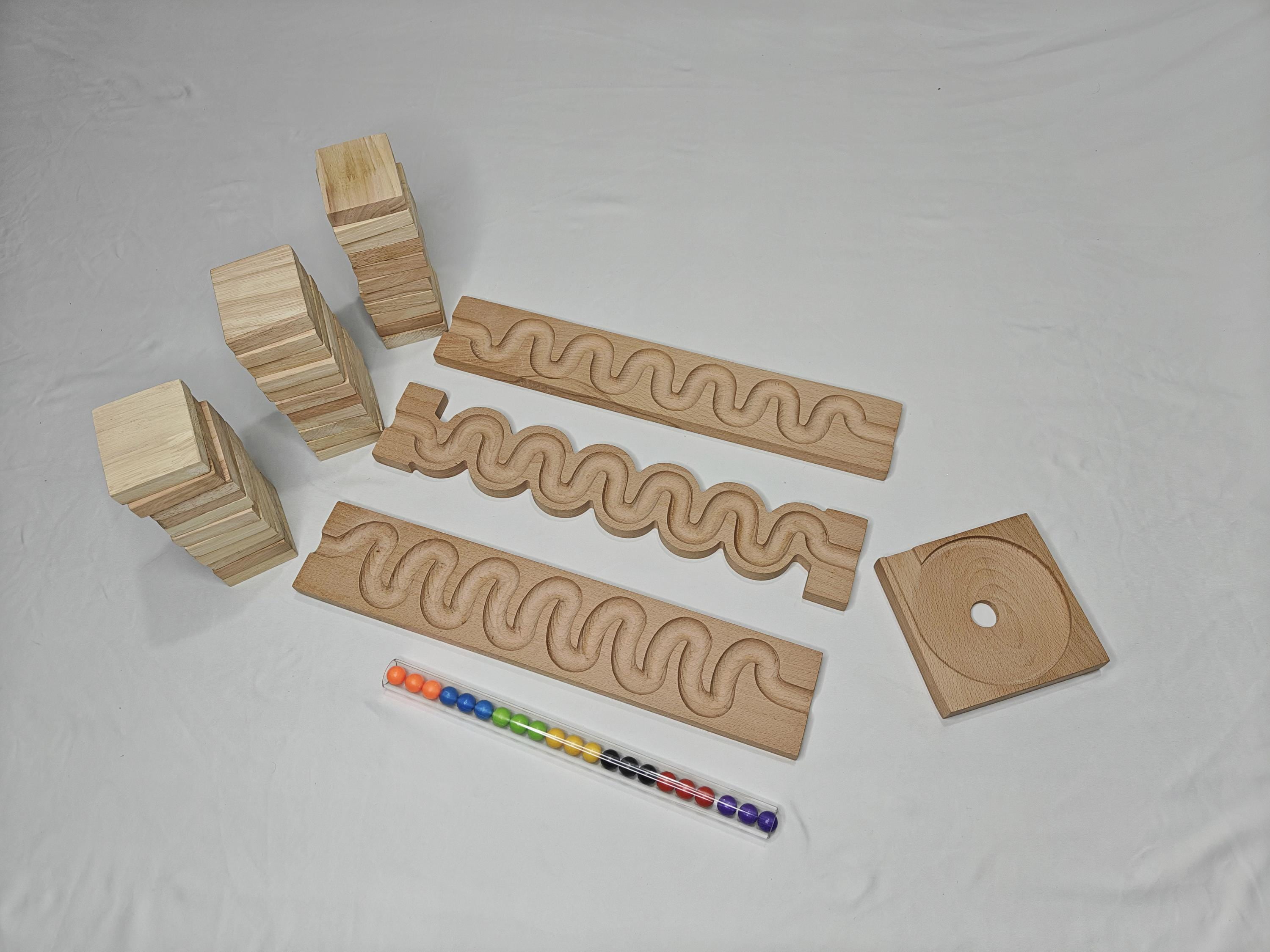 Marble Run Track Full Set, marble race wooden toy for kids , birthday ...