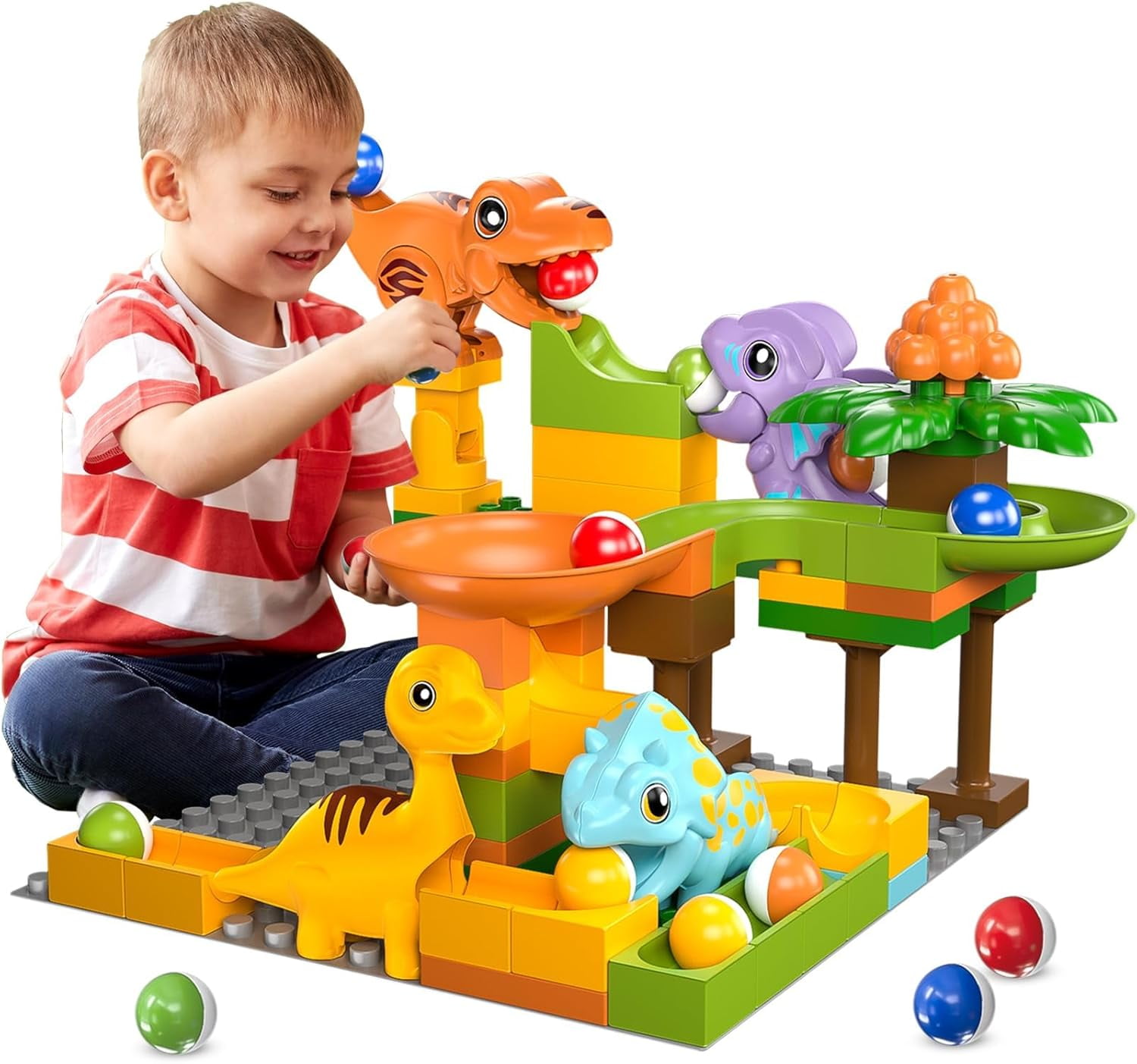 Marble Runs for Kids 4-8,Marble Run for Kids Ages 3-5 with Dinosaur ...