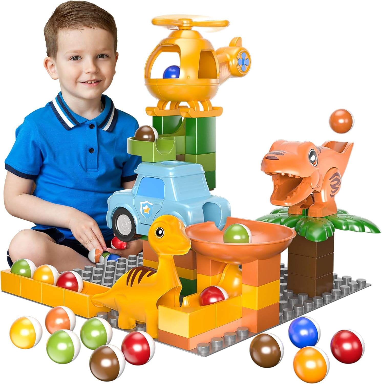 Marble Runs for Kids 4-8,Marble Run for Kids Ages 3-5 with Dinosaur ...
