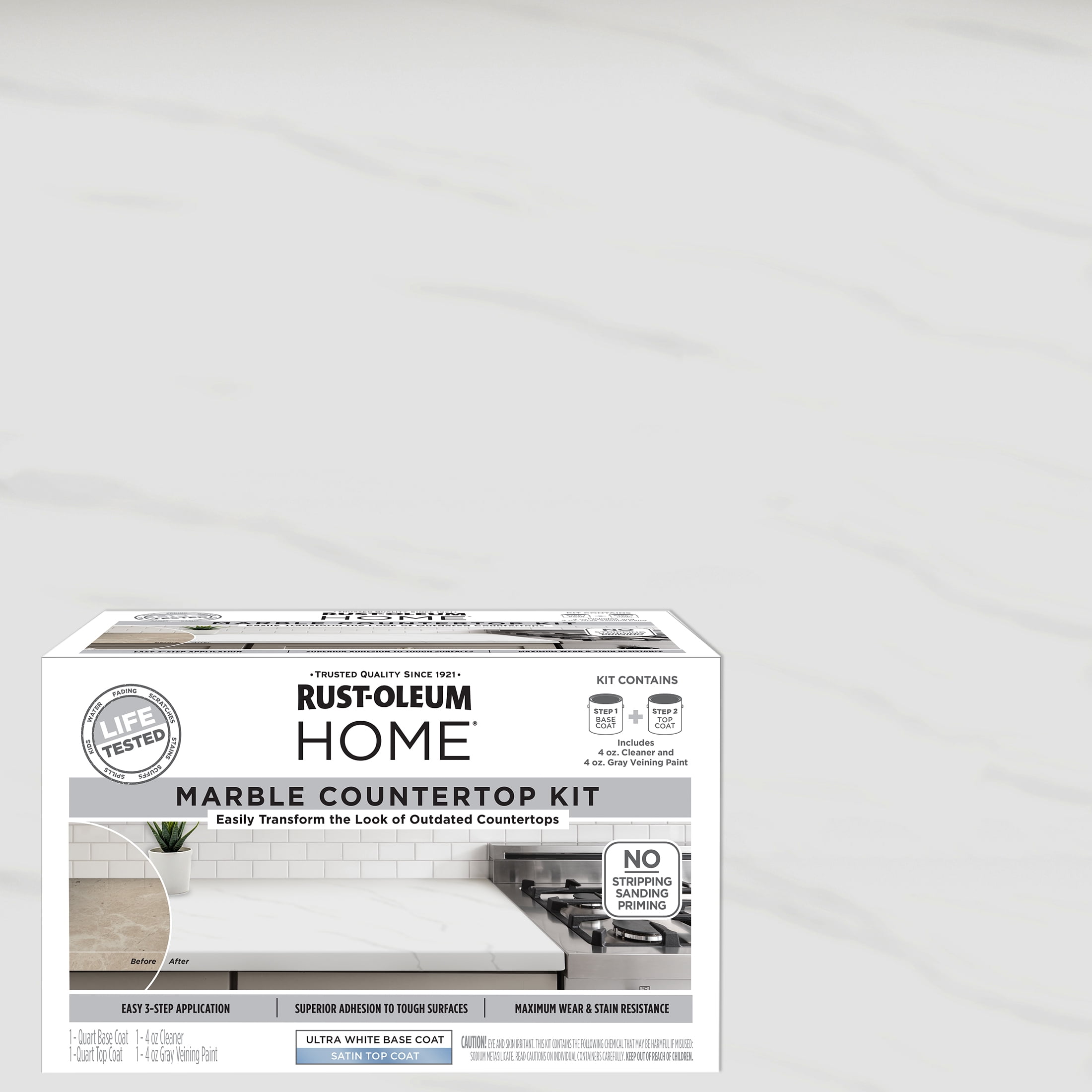 Marble, Rust-Oleum Home Marble Countertop Coating Kit, 1 Pack - Walmart.com