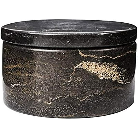 Marble Salt Box Salt Cellar with Lid 4 FL OZ Salt Holder Storage ...
