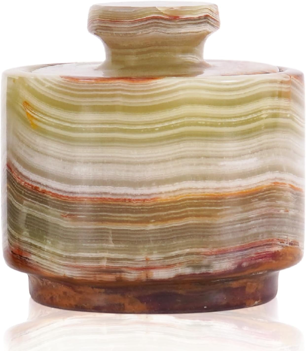Marble Salt Shaker with Lid 3 Inch Salt Box, Rock Salt Container and ...