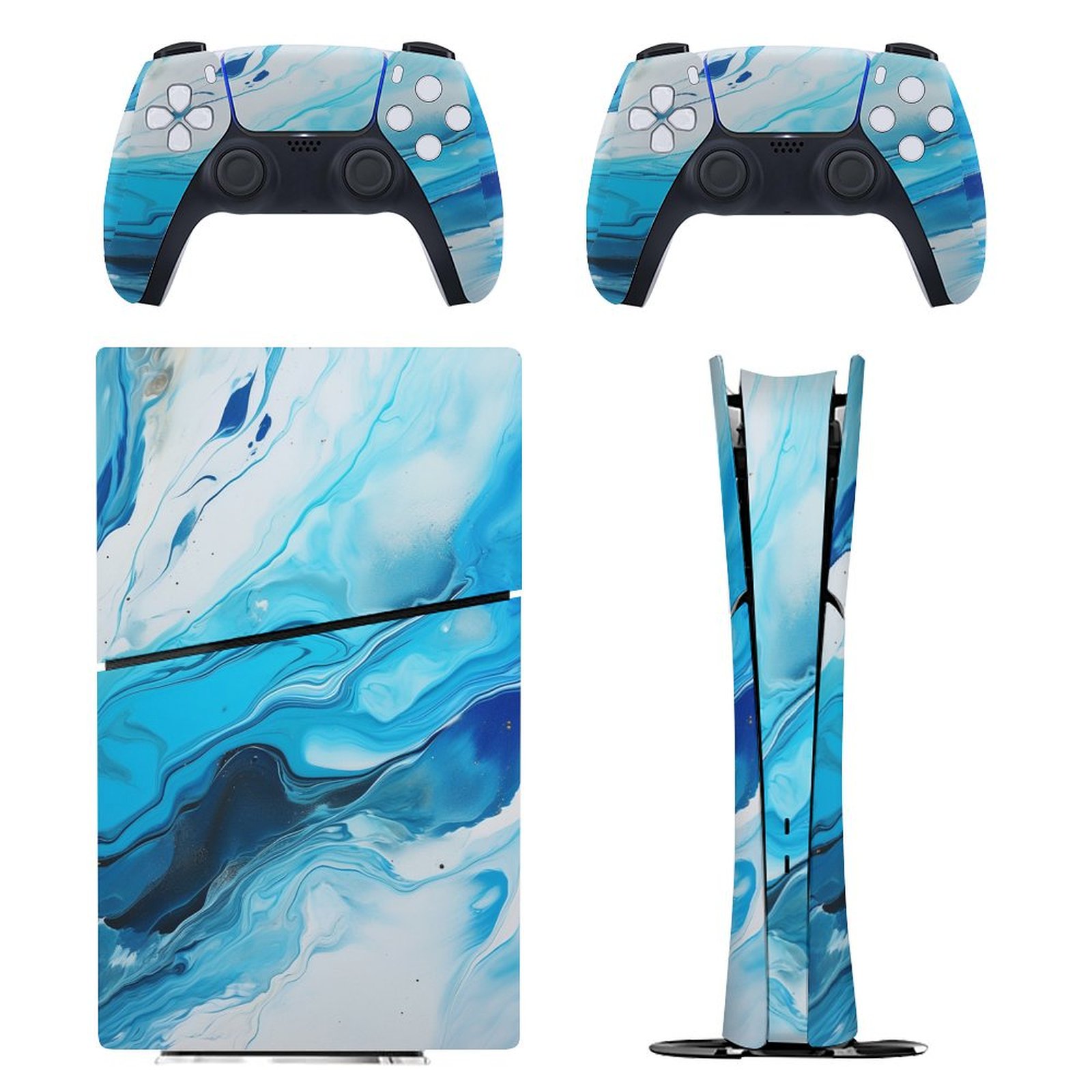 Marble, Sea PS5/PS5 Slim Digital Disc Skin Sticker For Console And ...