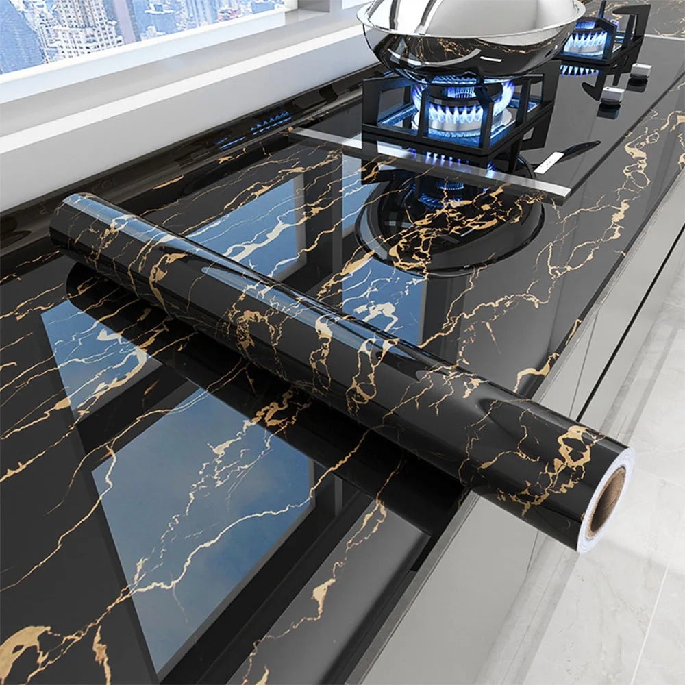 Marble Self-Adhesive Contact Paper - Waterproof Glossy PVC, for ...