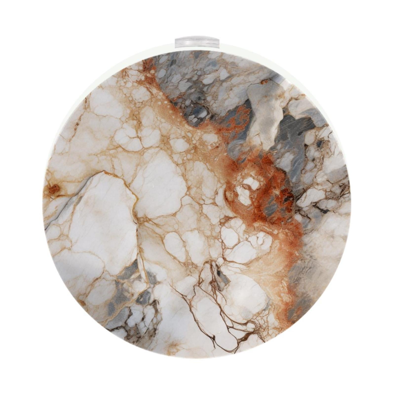 Marble Set of 2 Circular Night Lights with Induction Light Control ...