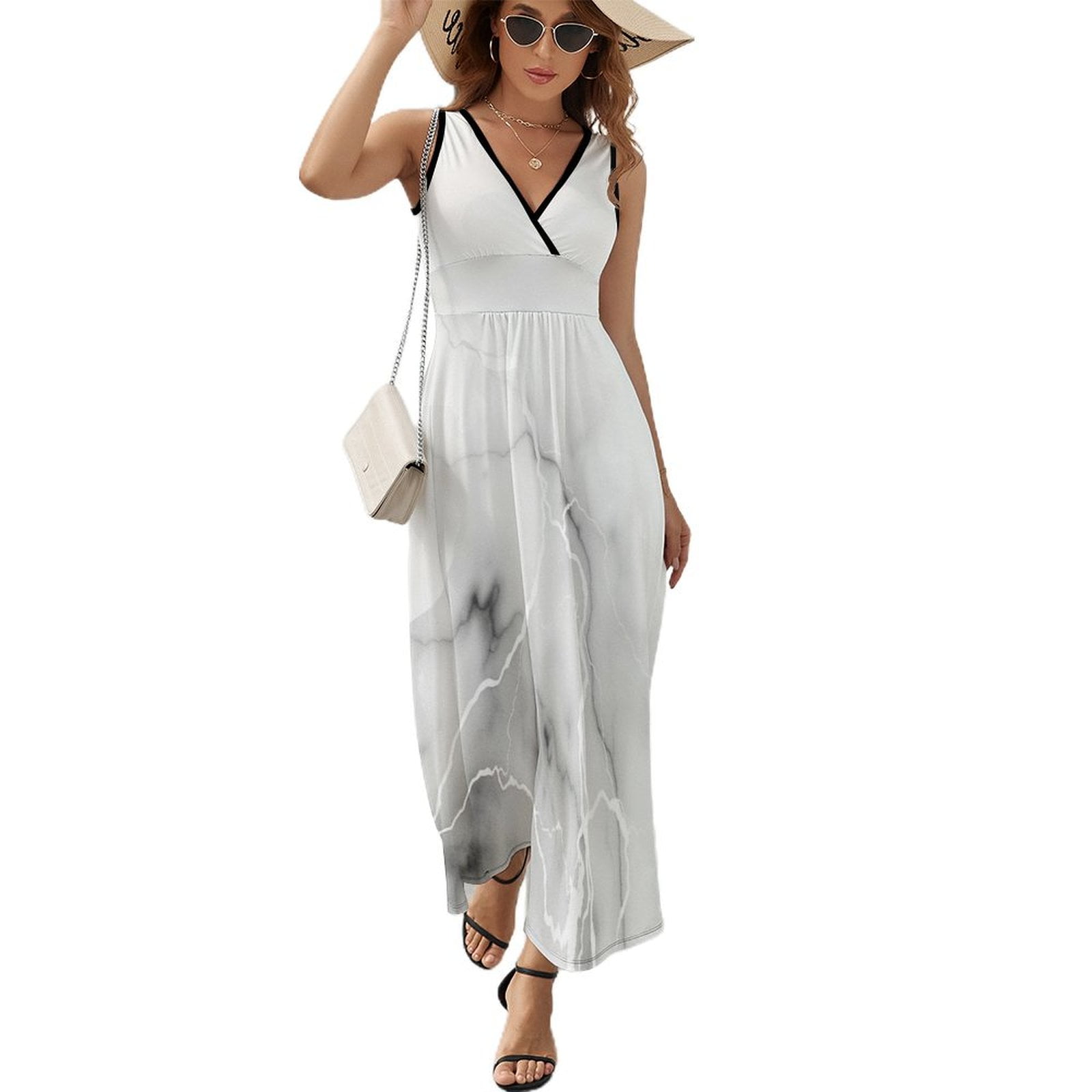 Marble Sleeveless Luxury Evening Dress For Women Party Dress - Walmart.com
