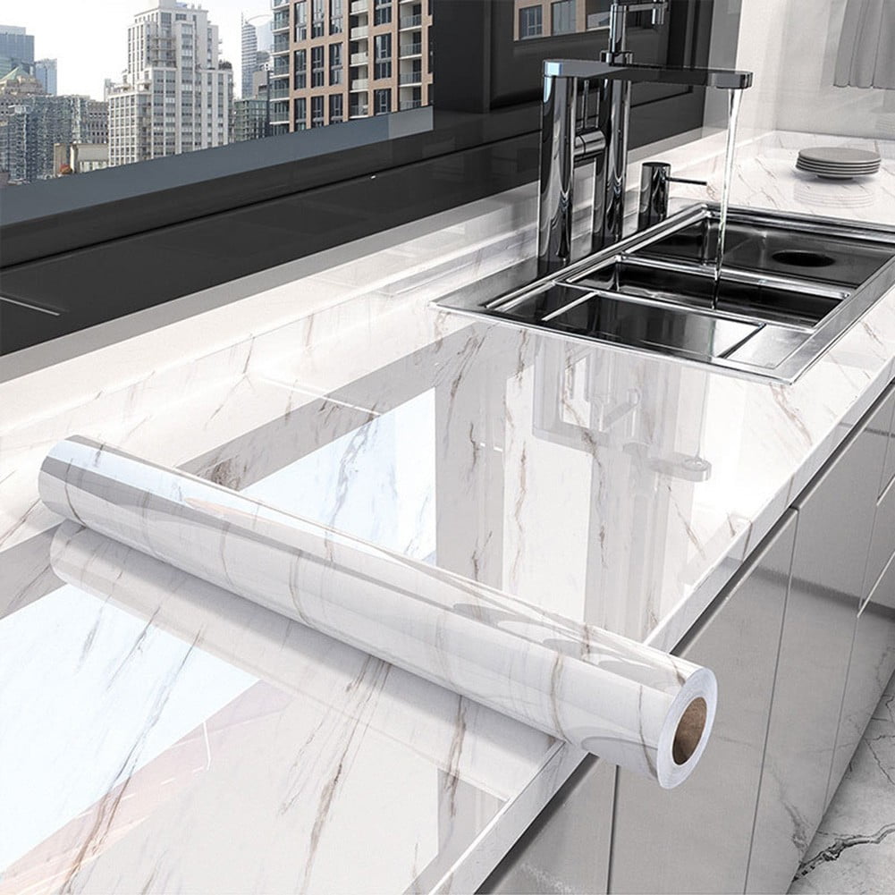 Marble Sticker Waterproof Kitchen Decorative Film Home - Walmart.com