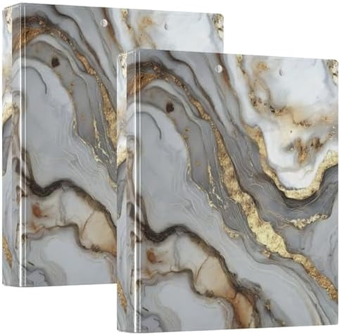Marble Stone Gray 3 Ring Binder 1.5 Inch Rings View Binders Holds 200 ...