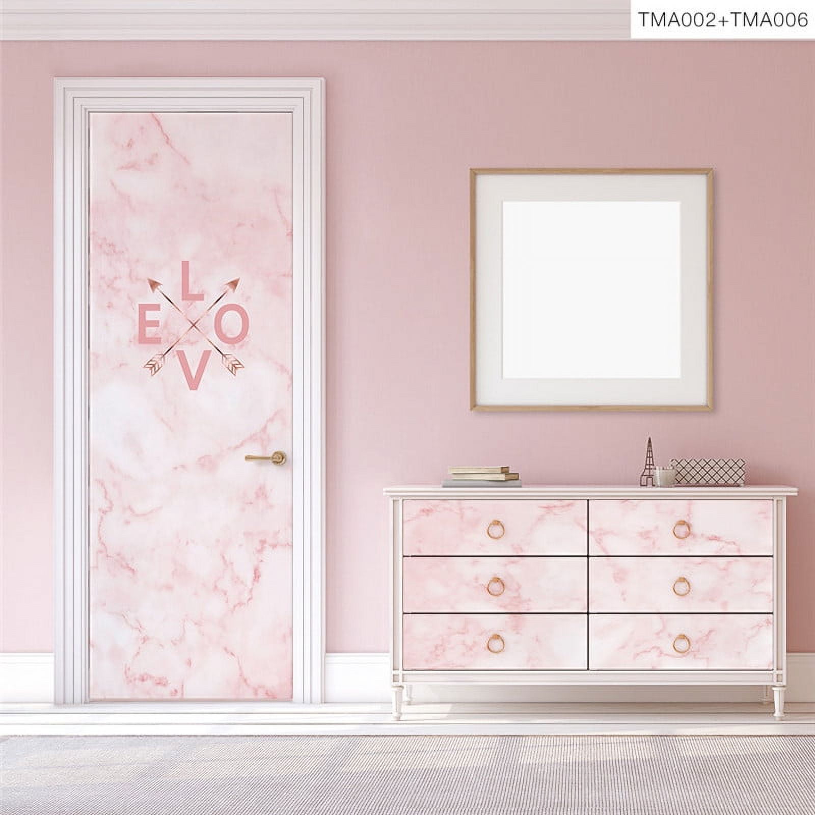 Marble Style Wall Stickers Self-adhesive DIY Wallpaper For Wardrobe ...