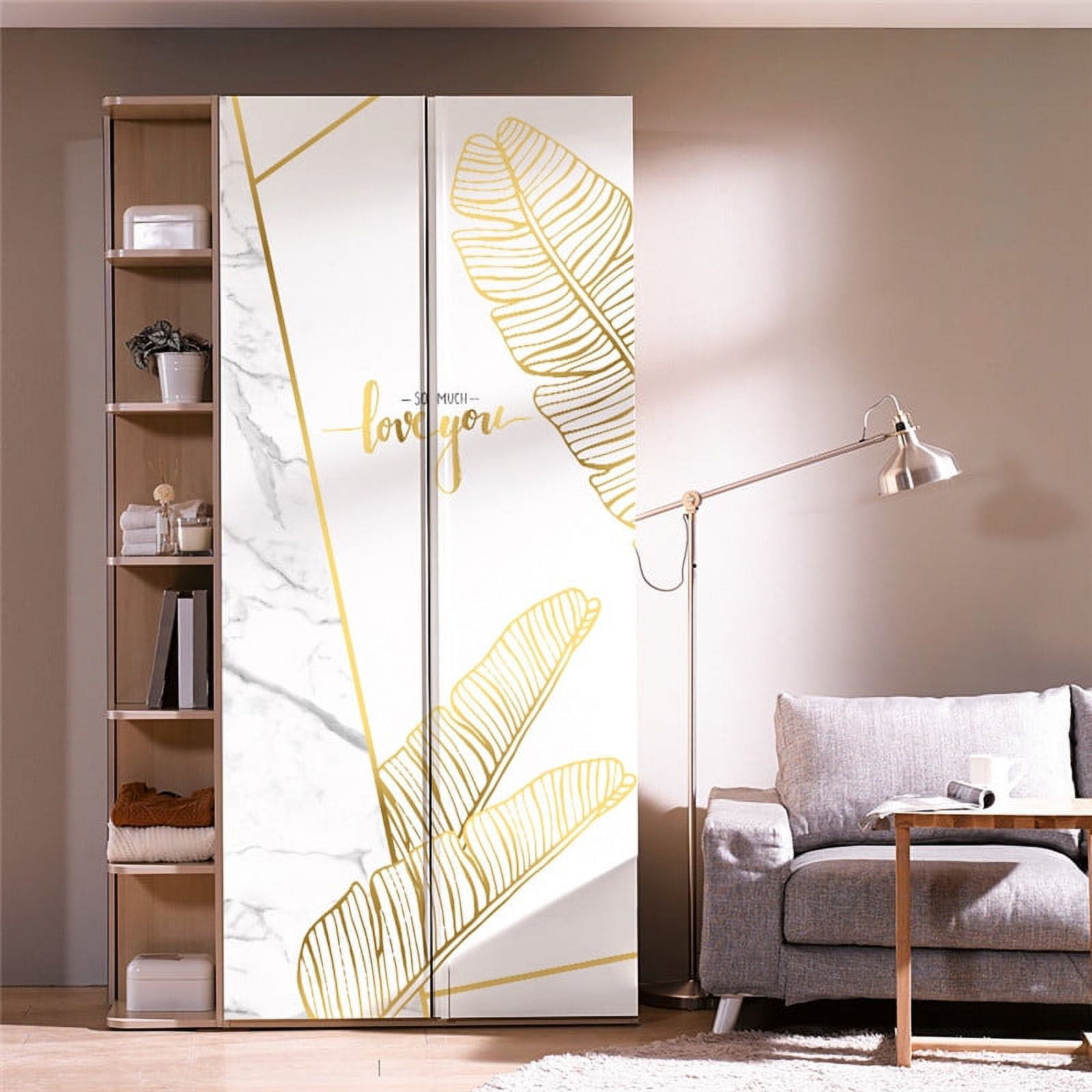 Marble Style Wall Stickers Self-adhesive DIY Wallpaper For Wardrobe ...