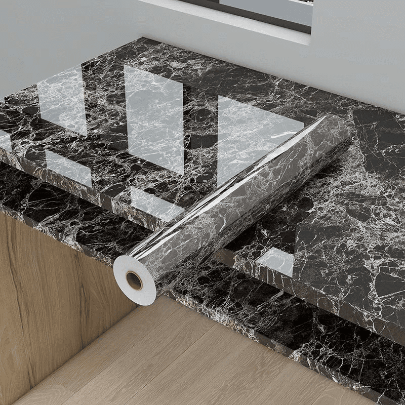 Marble Style Waterproof Self-Adhesive Kitchen Wallpaper Sticker for ...