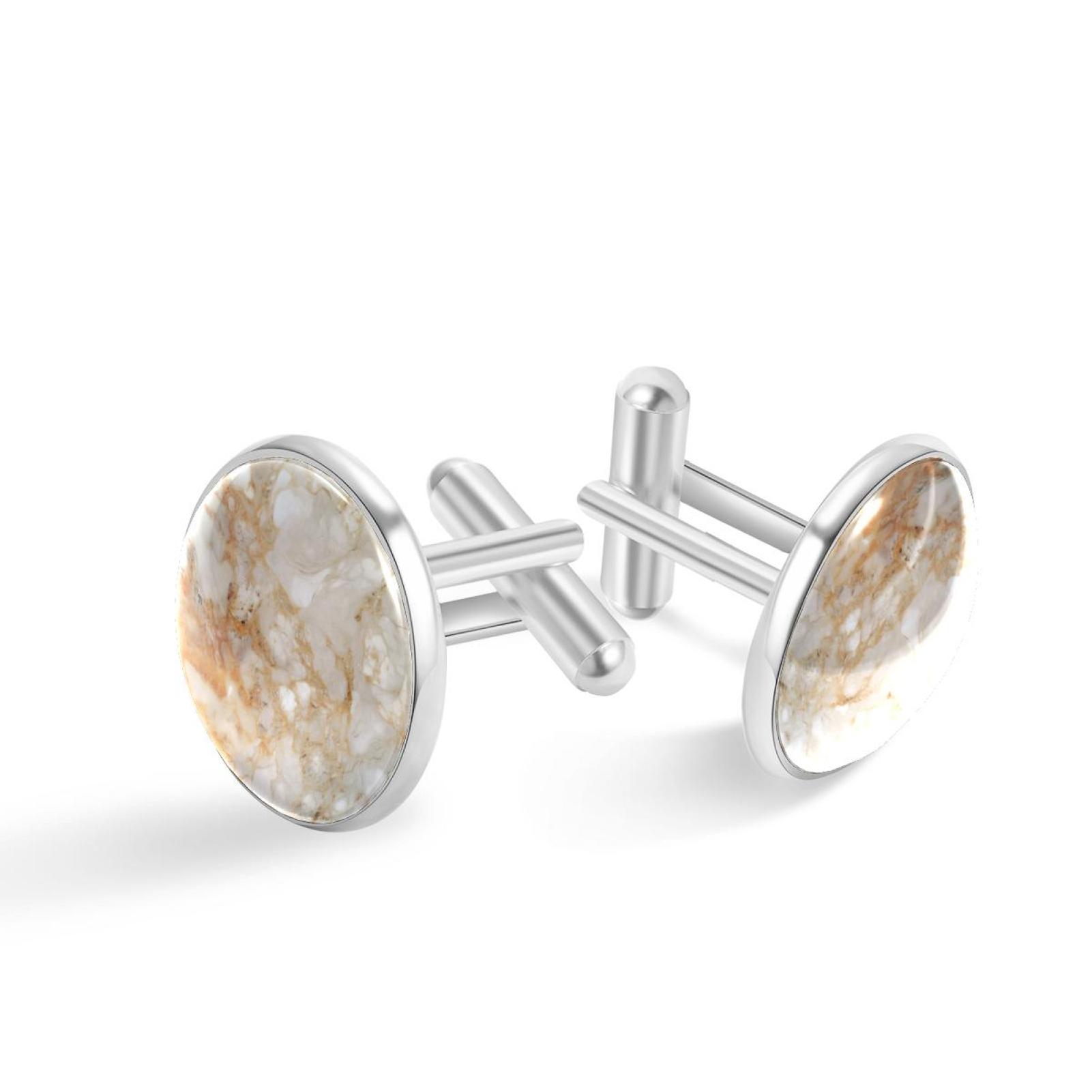Marble Stylish Mens Cufflink Set for Formal Attire, Made of Stainless Steel, for Special ...