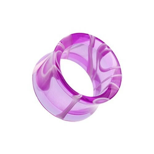 Marble Swirl Acrylic Double Flared Ear Gauge Tunnel Plug - Walmart.com