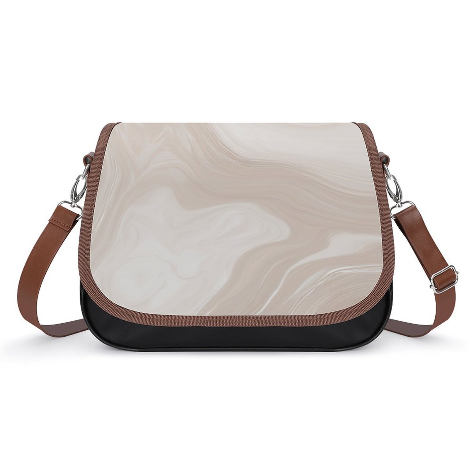 Marble Swirl Texture Print Vintage Crossbody Bag For Women Medium ...