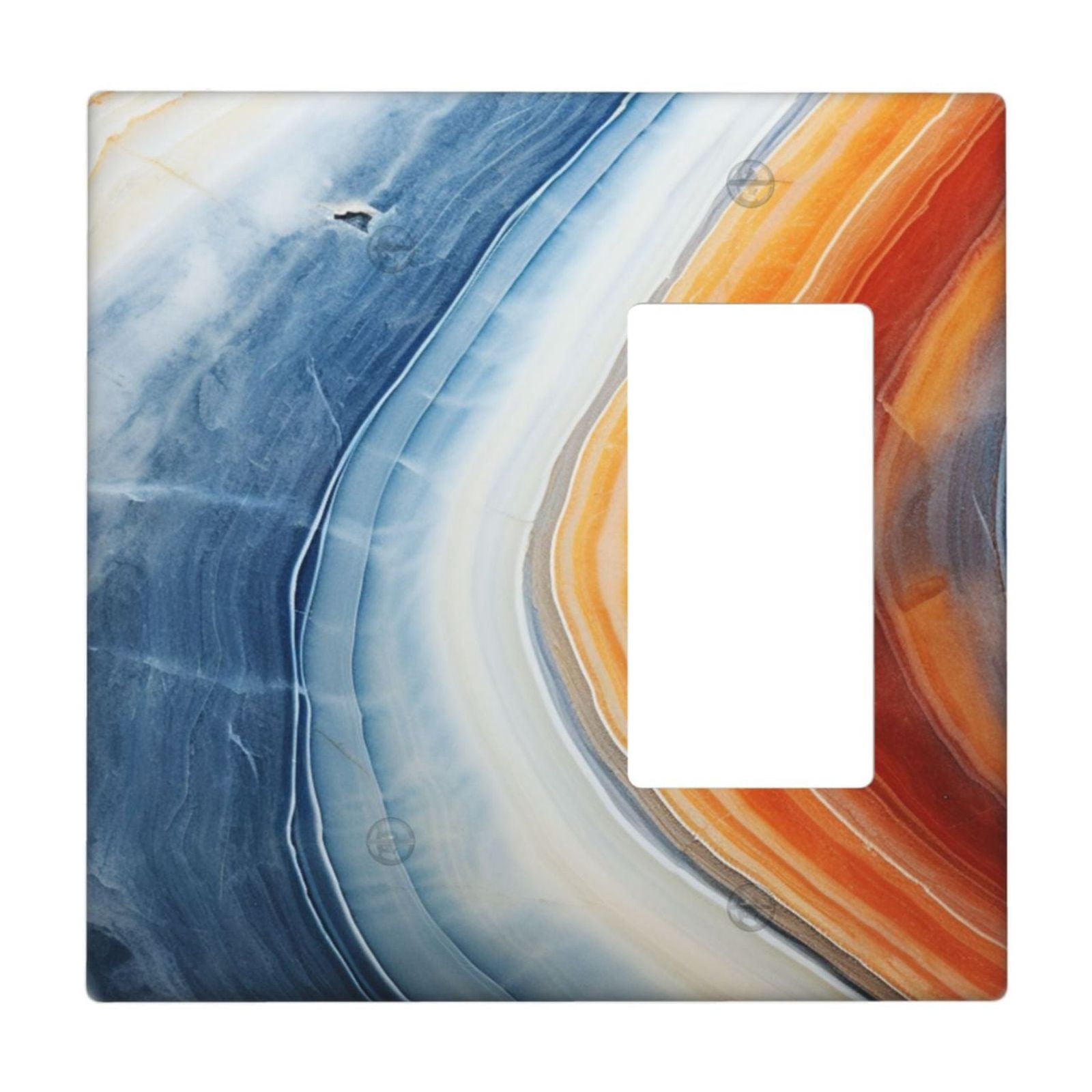 Marble Switch Cover Decorative Wall Plate / 2-Gang 1-Decor / Standard ...