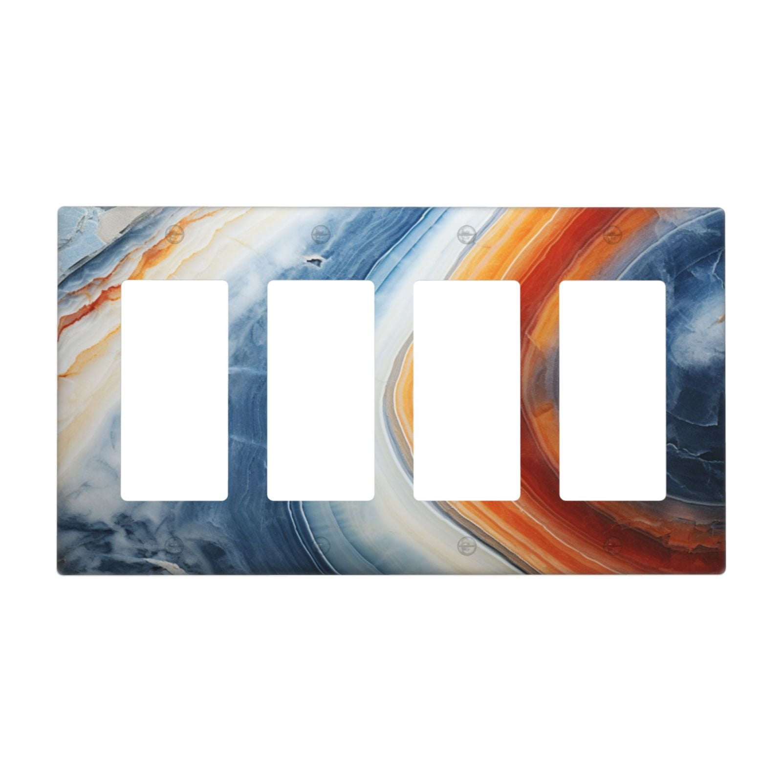 Marble Switch Cover Decorative Wall Plate / 4-Gang 4-Decor / Standard ...