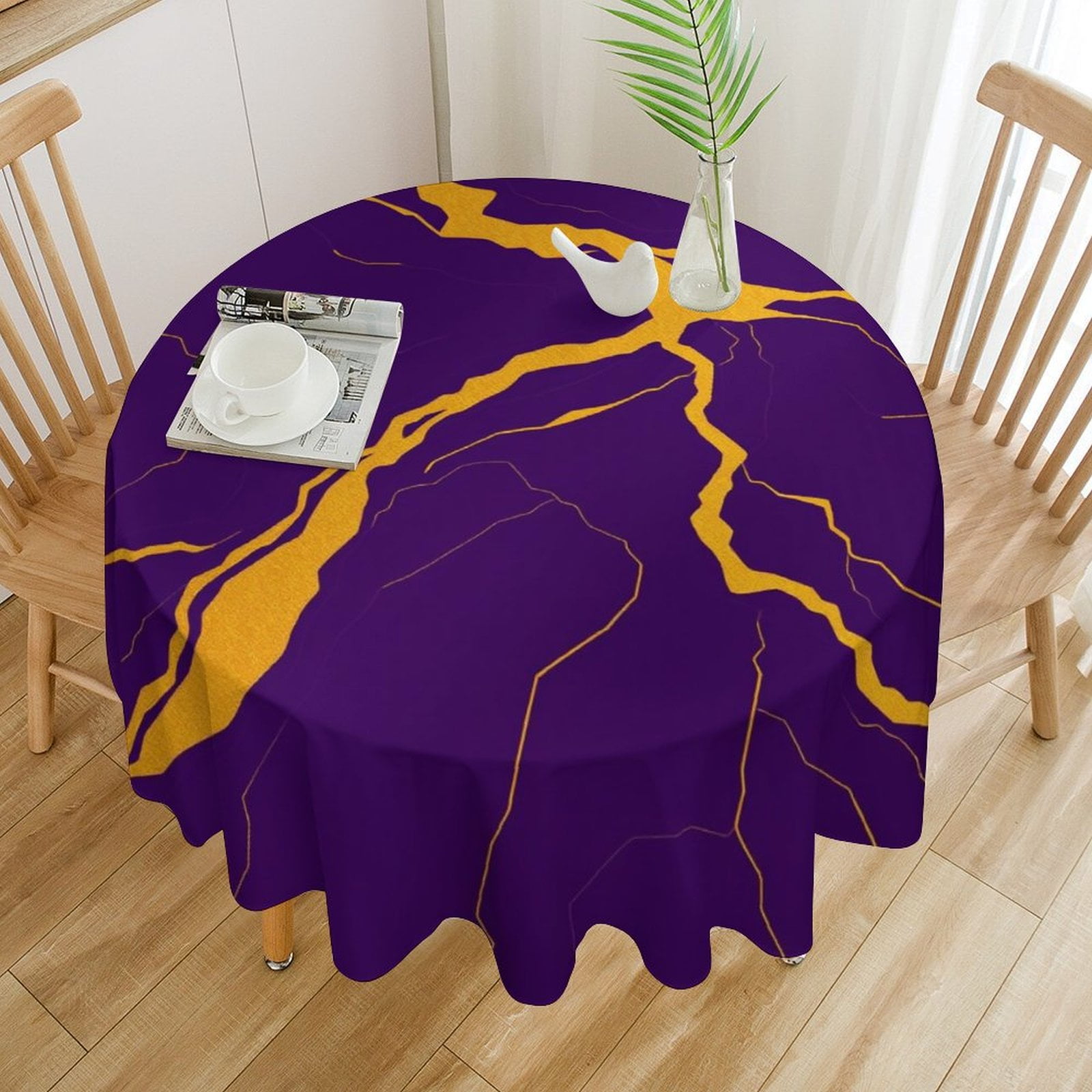 Marble Table Cloth Round PVC Wedding Kitchen Dining Desk Table Cover ...