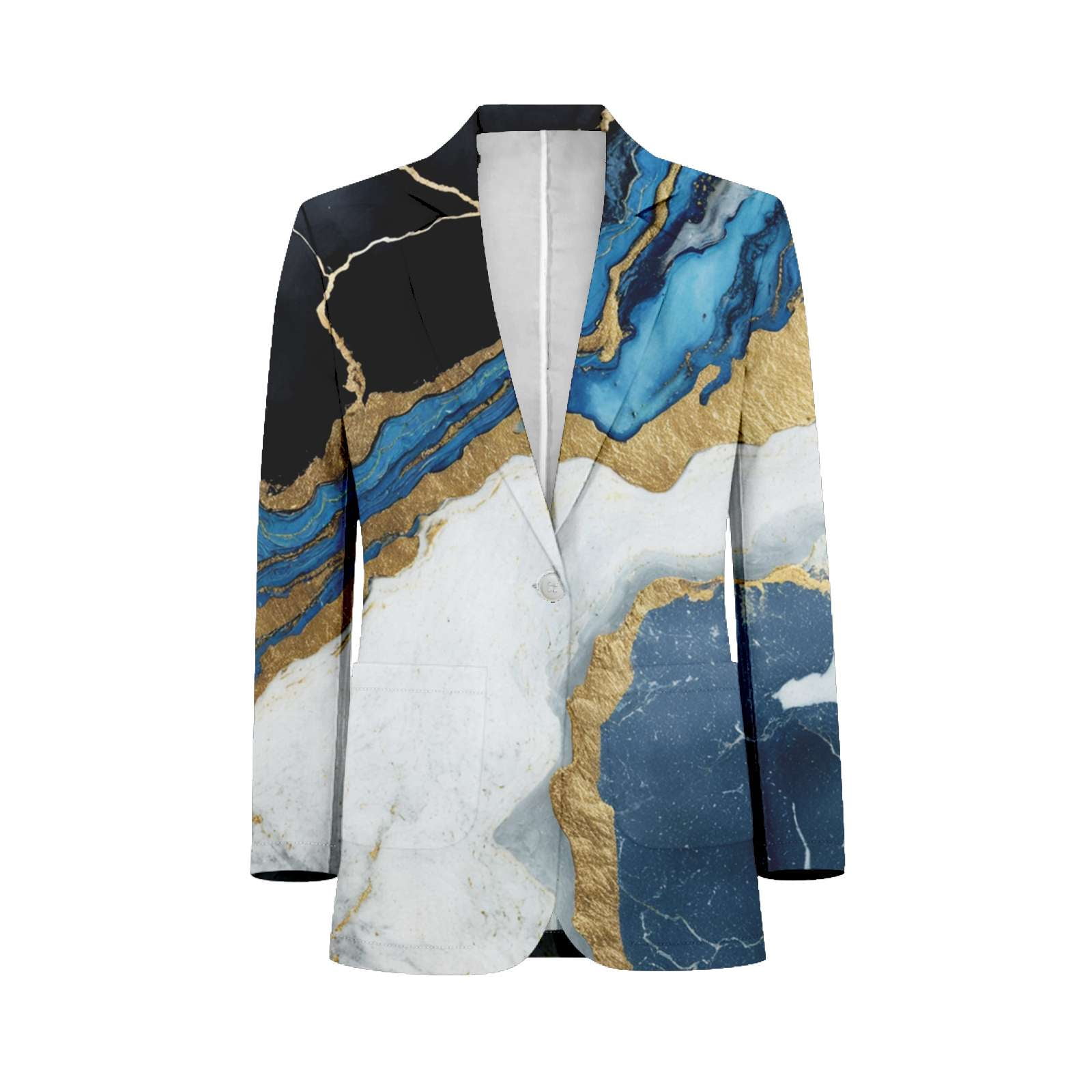 Marble Texture Art Print Customized Men's Suits full man Shawl Collar ...