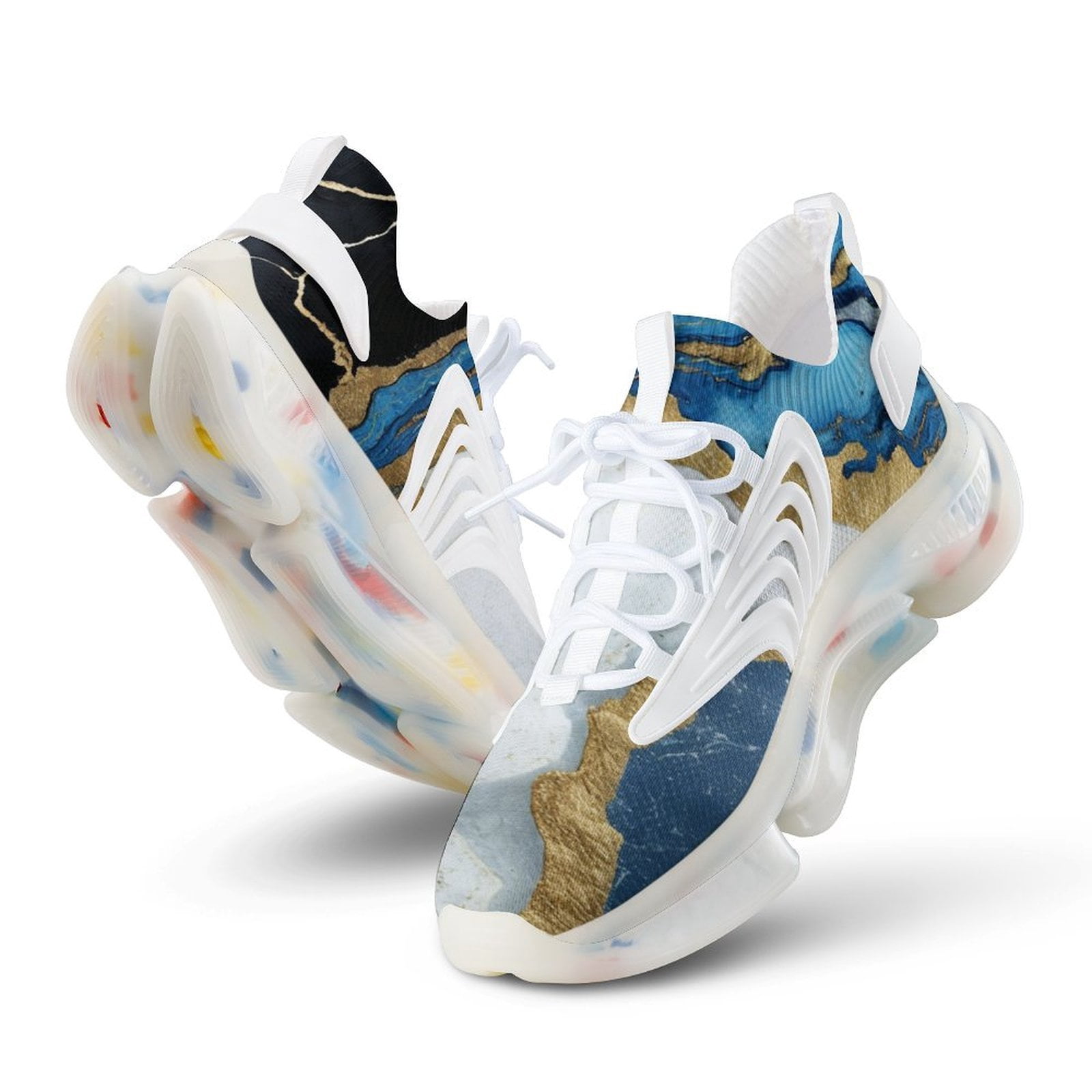 Marble Texture Art Print Walking Shoes for Men Woman Lightweight Tennis ...