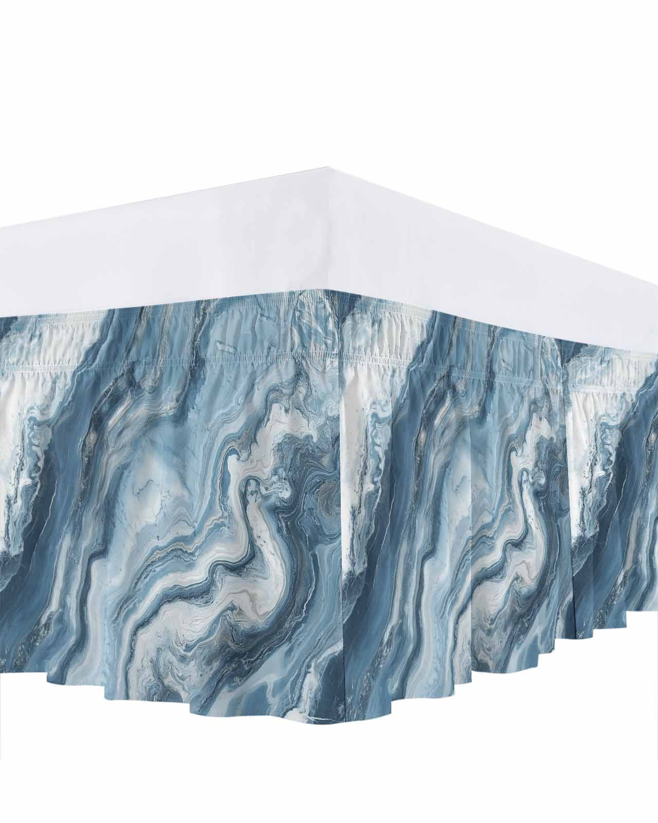 Marble Texture Bed Skirt Queen Size 18