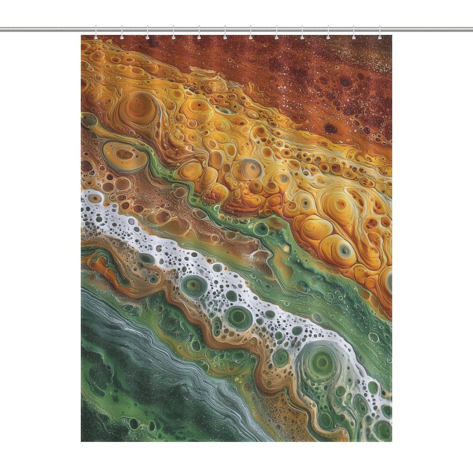 Marble Texture Cloth Fabric Bathroom Decor Set with Hooks - Walmart.com