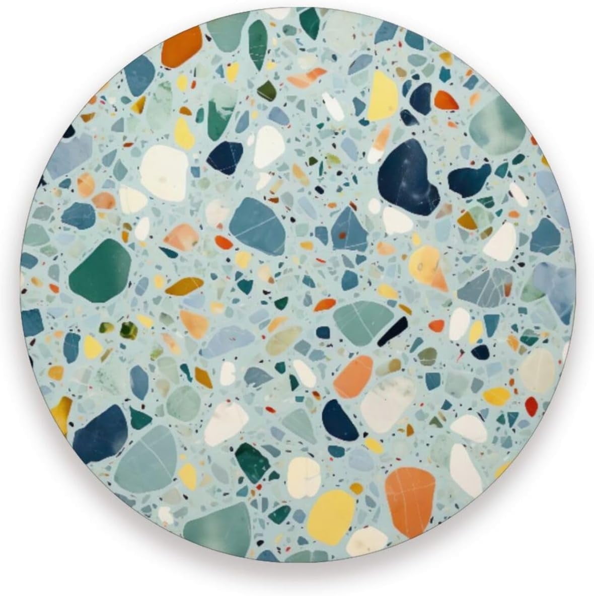 Marble Texture Coaster, Drinks Round Absorbent Stone Set with Ceramic ...