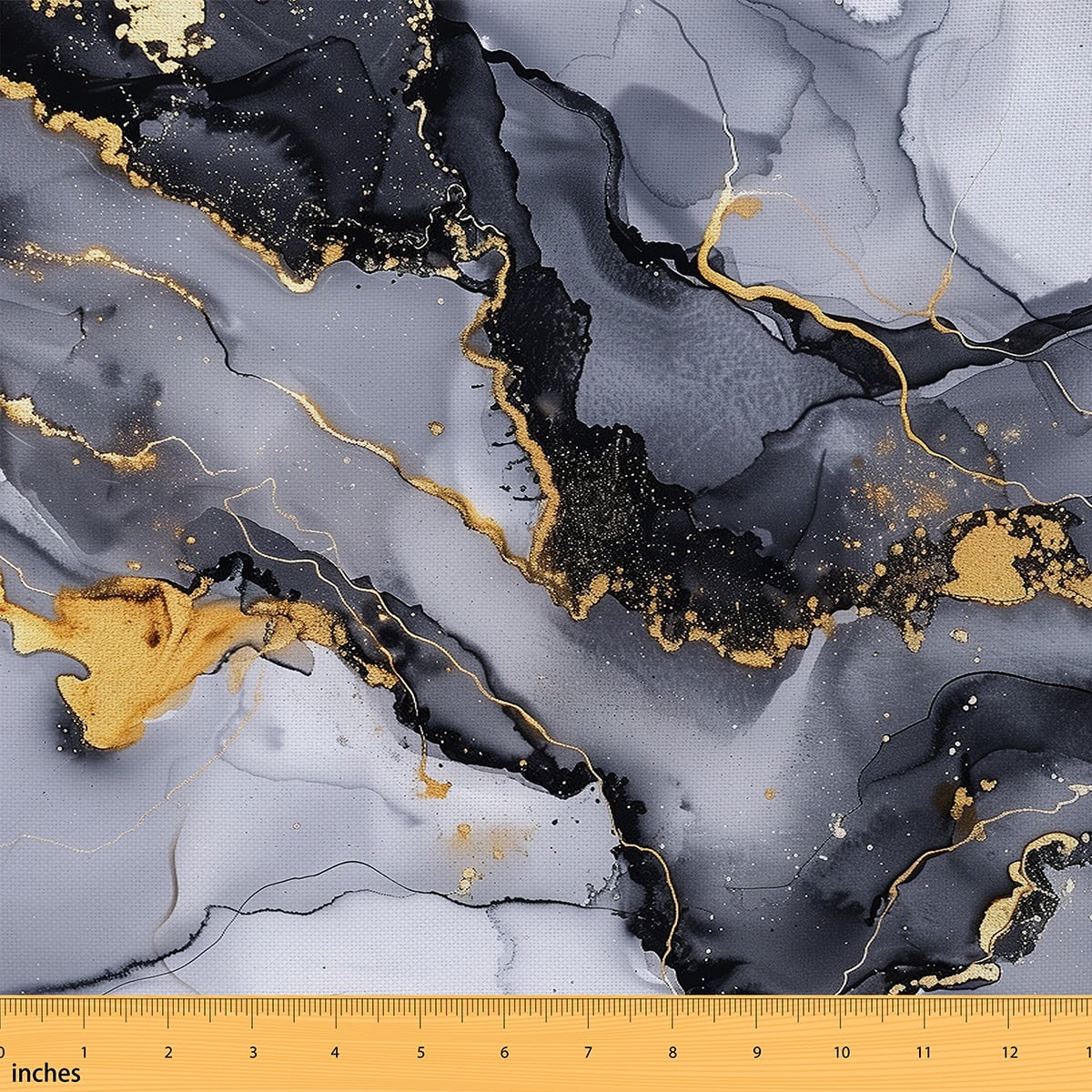 Marble Texture Fabric By The Yard,Black Marble Upholstery Fabric For ...