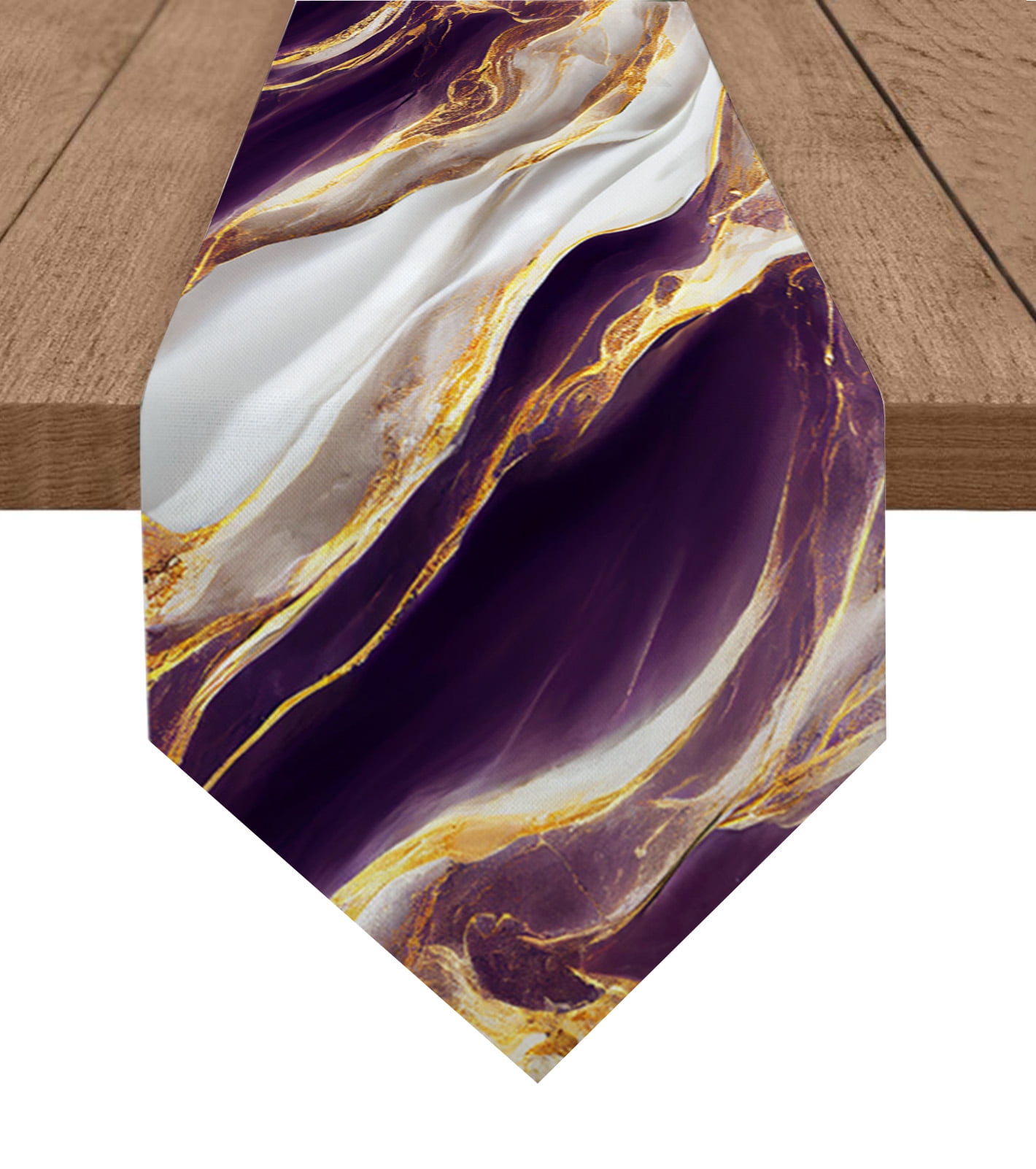 Marble Texture Gray Table Runners Wedding ration Modern Dining Table r ...