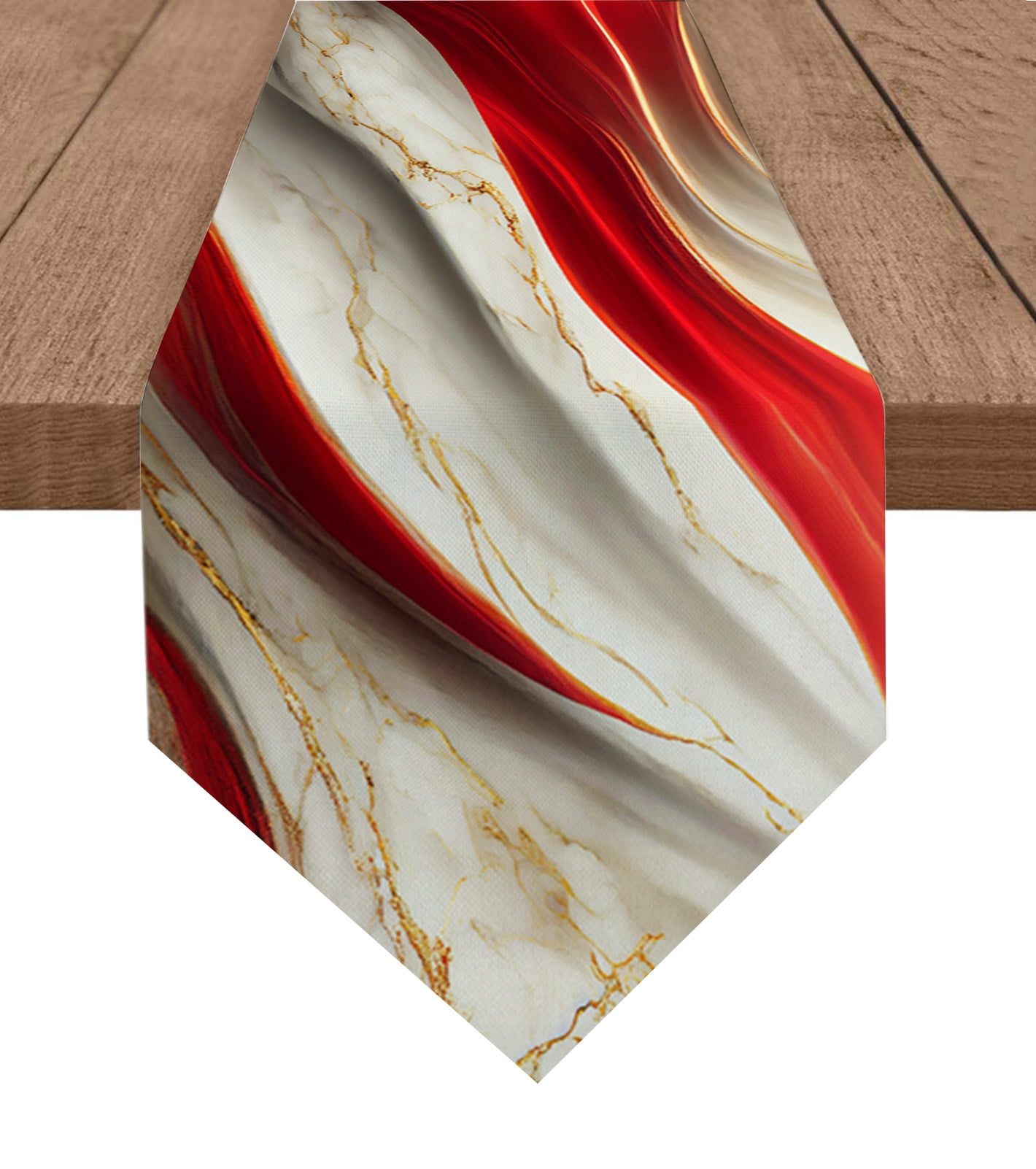 Marble Texture Gray Table Runners Wedding ration Modern Dining Table r ...