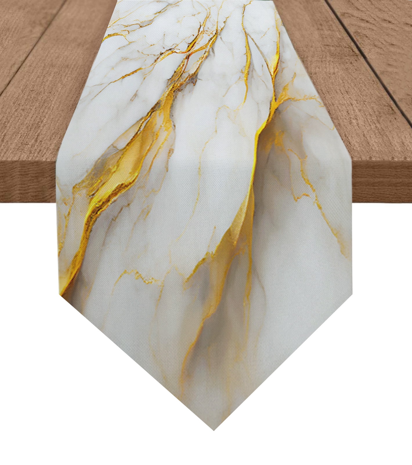 Marble Texture Gray Table Runners Wedding ration Modern Dining Table r ...