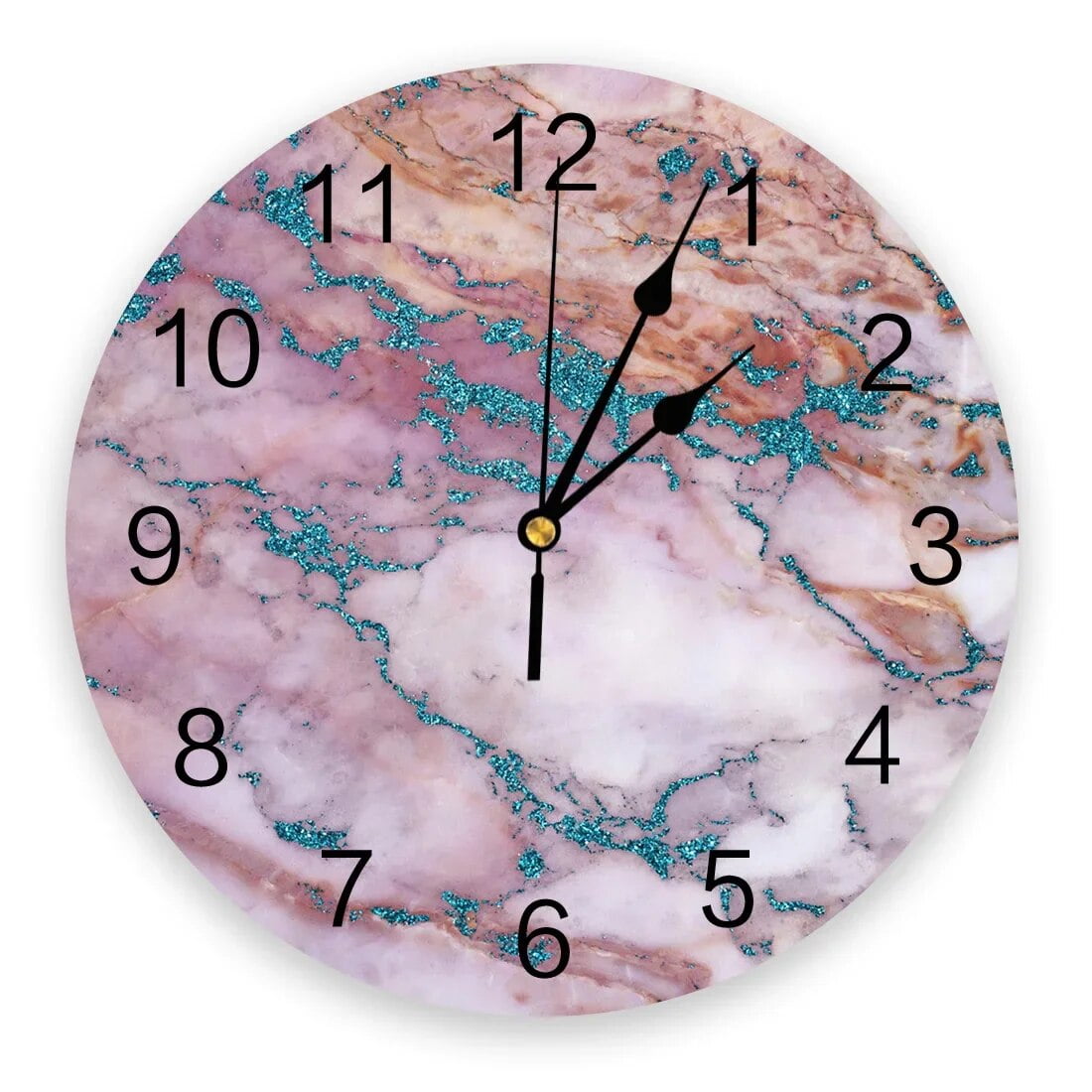 Marble Texture Ink Line Wall Clocks Living Room Decoration Clock Wall ...