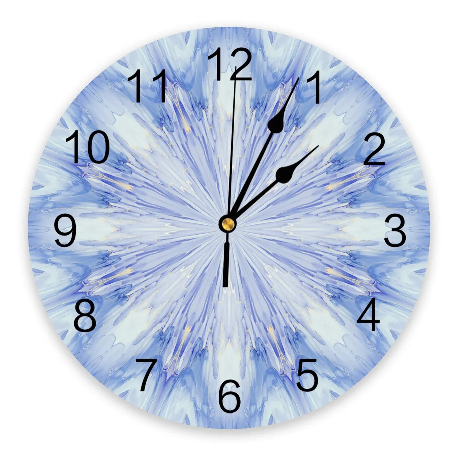 Marble Texture Ink Style Round Wall Clock for Home Decor Living Room ...