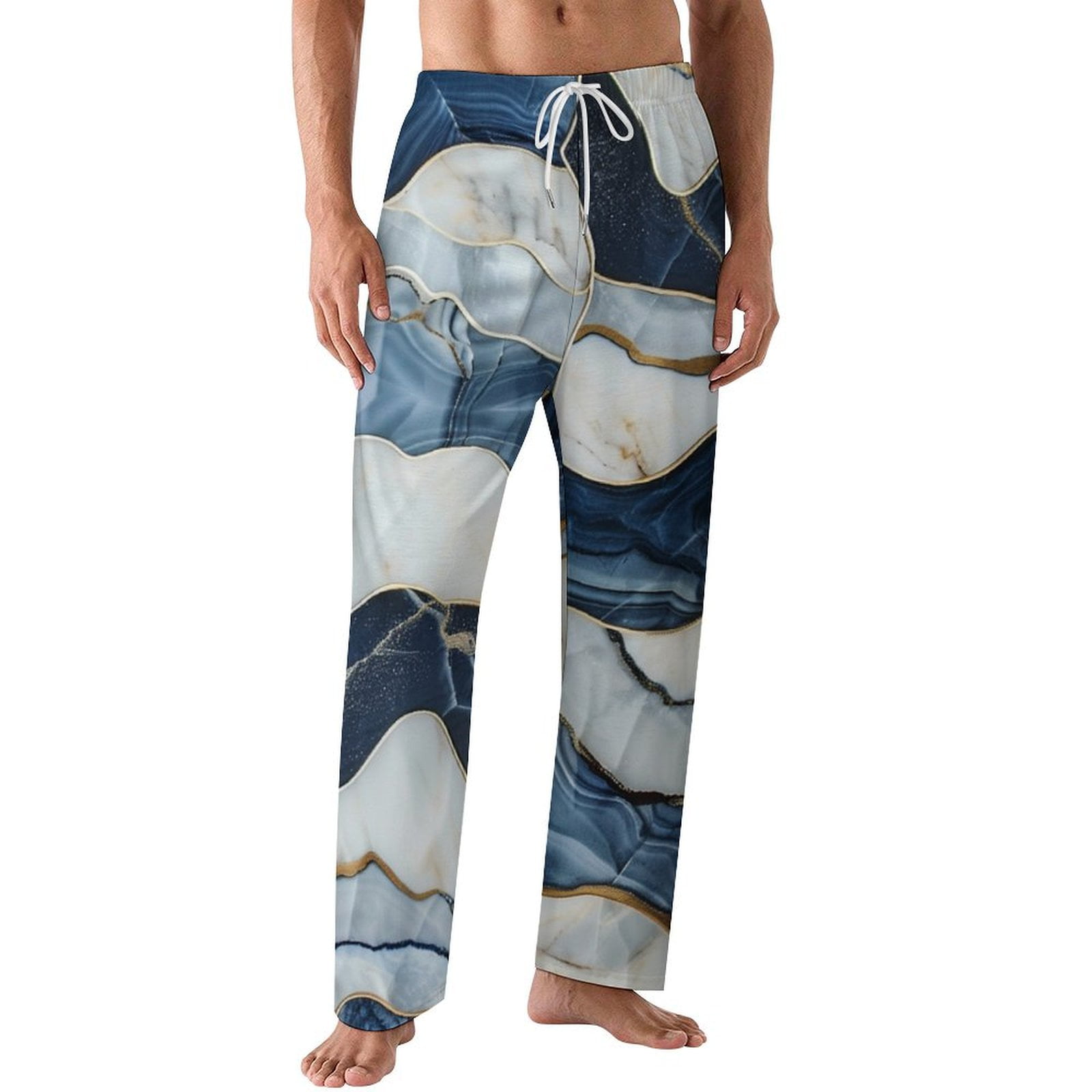 Marble Texture Mens Pajamas Pajama Pants Mens Sleepwear Lounge Sleep ...