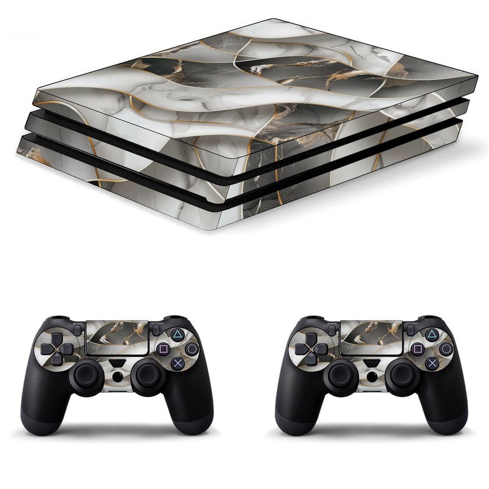 Marble Texture PS4/PS4 Pro/PS4 Slim Skin Sticker For Console And ...