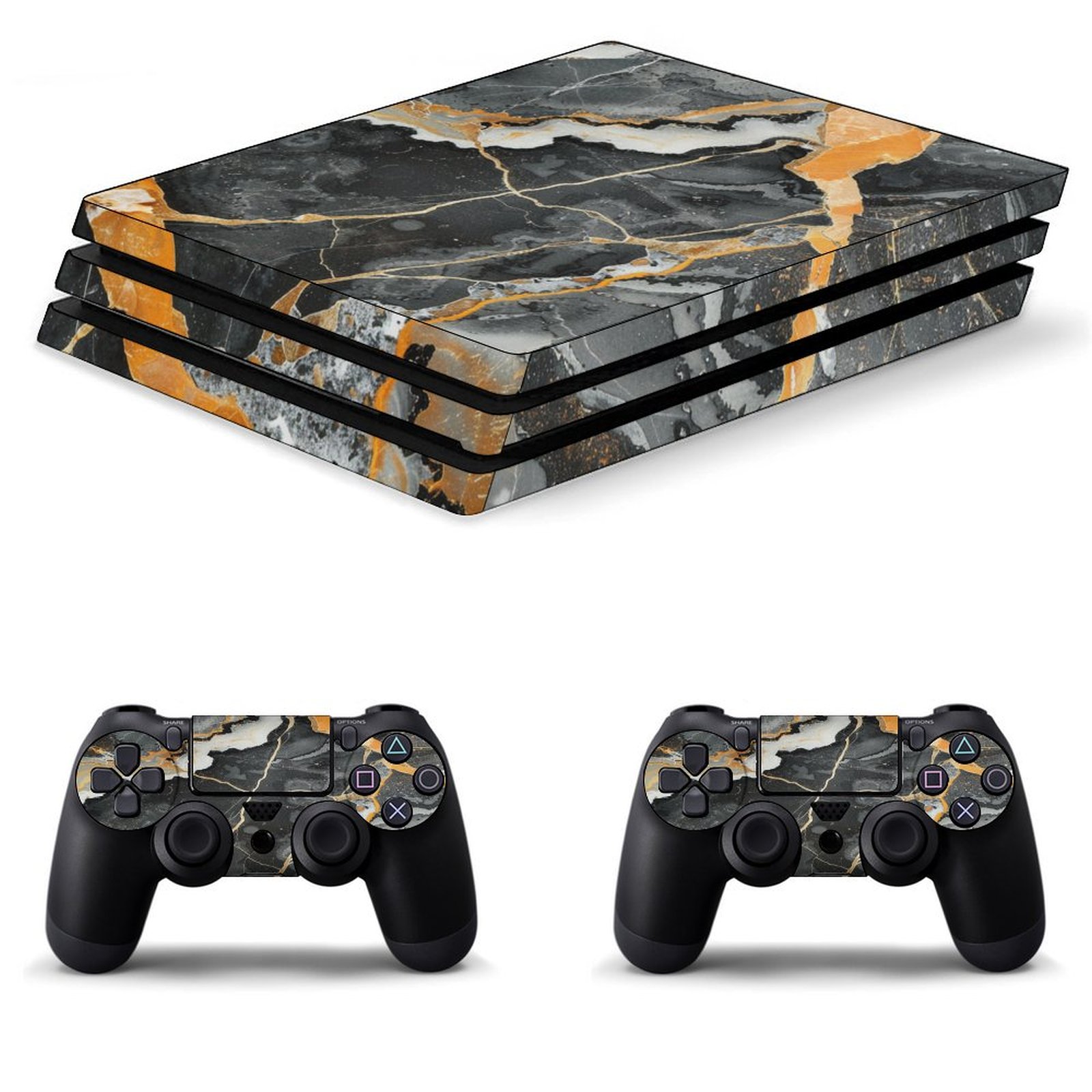 Marble Texture PS4/PS4 Pro/PS4 Slim Skin Sticker For Console And ...