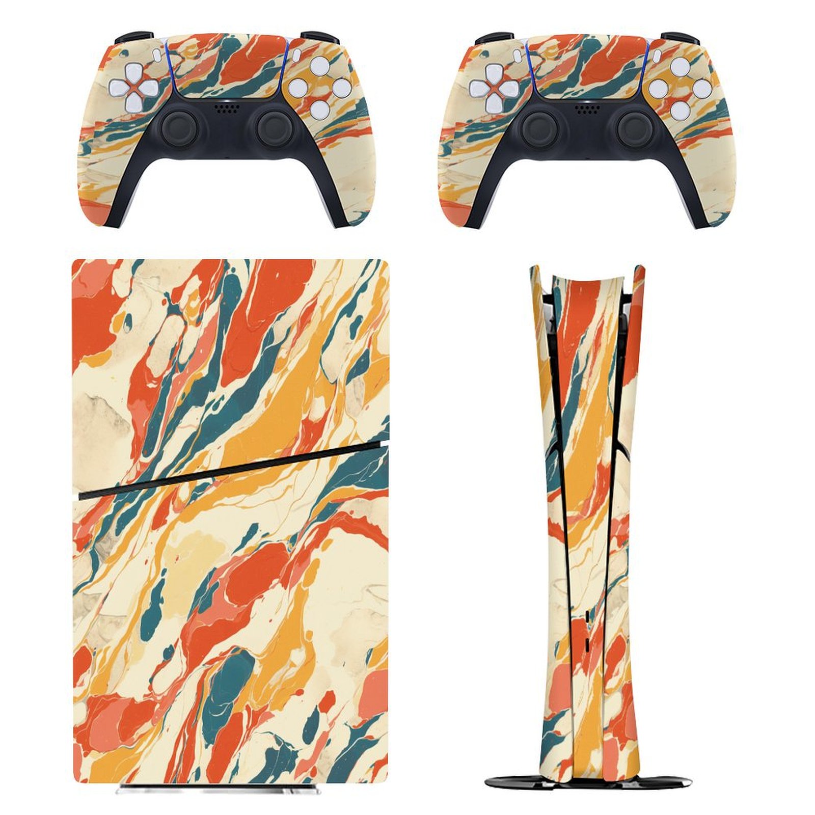 Marble Texture PS5/PS5 Pro/PS5 Slim Digital Disc Skin Sticker For ...