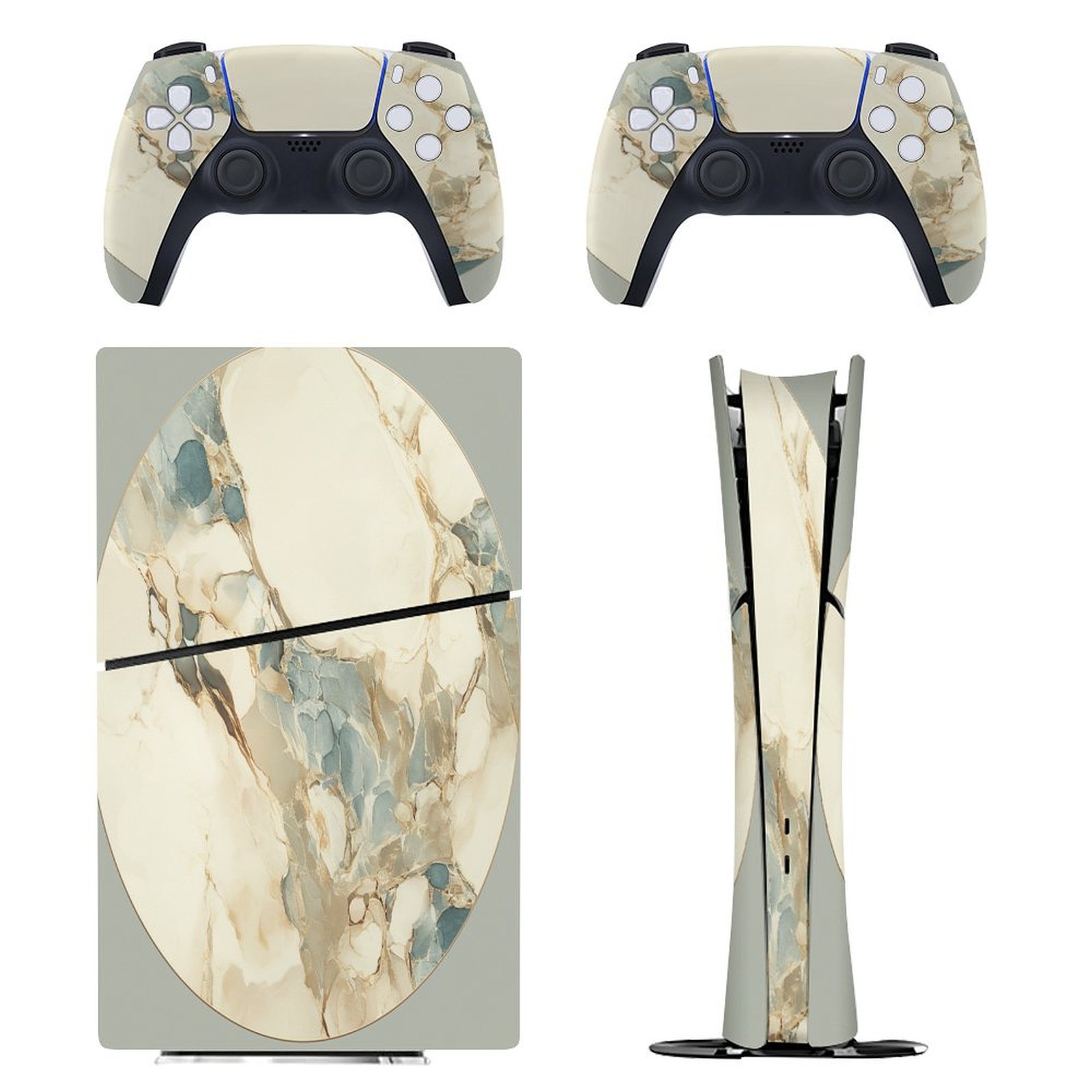 Marble Texture PS5/PS5 Pro/PS5 Slim Digital Disc Skin Sticker For ...